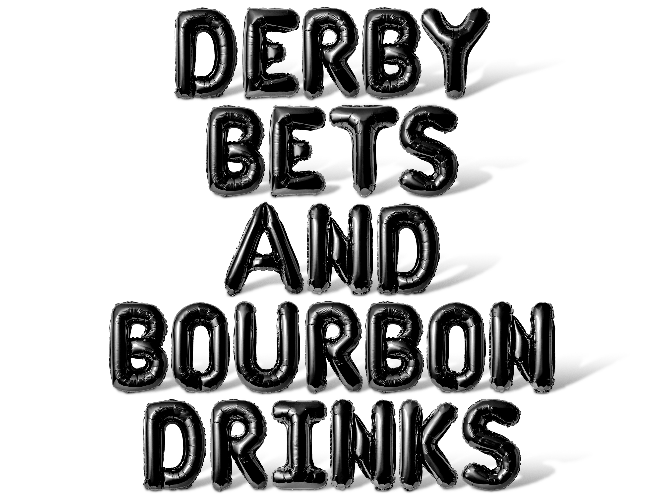 Letter Balloons - DERBY BETS AND BOURBON DRINKS 16" Inch Alphabet ...