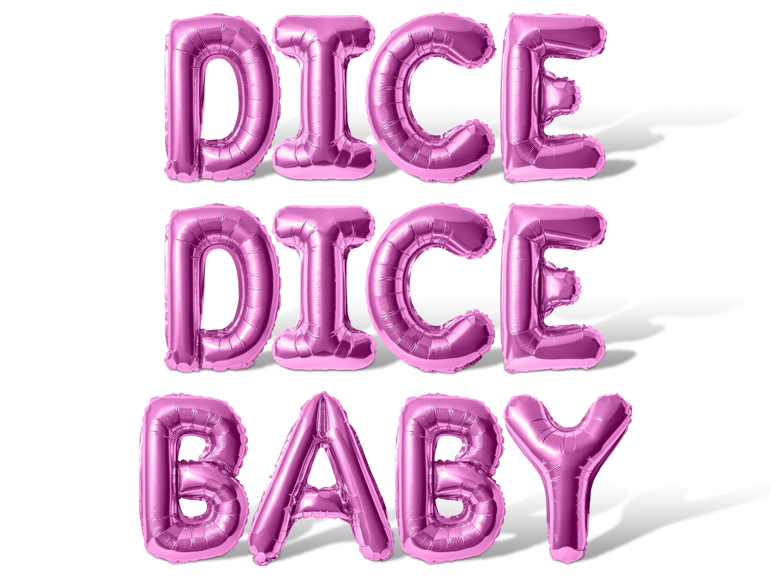 Letter Balloons - DICE DICE BABY 16" Inch Alphabet Letters Foil Mylar ...
