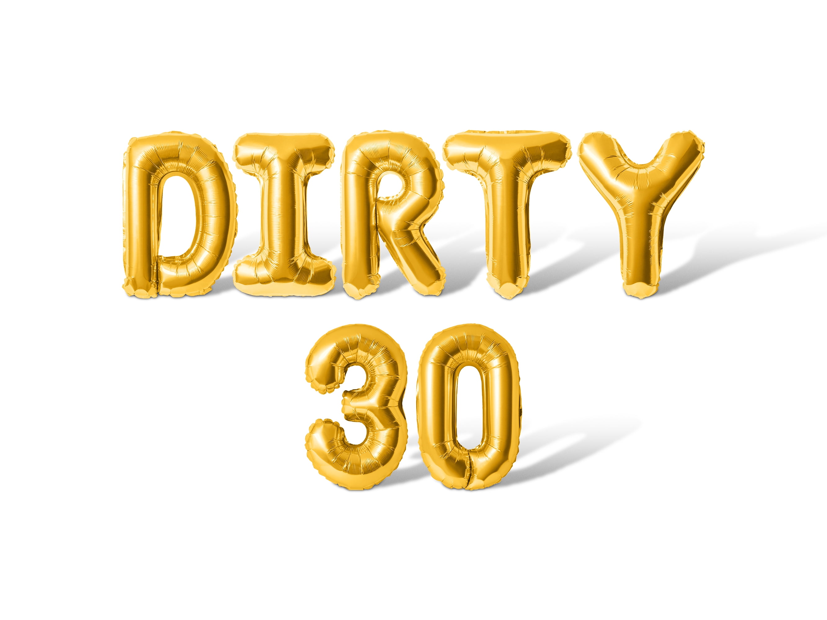 Letter Balloons - DIRTY 30 16" Inch Alphabet Letters Foil Mylar Balloon ...