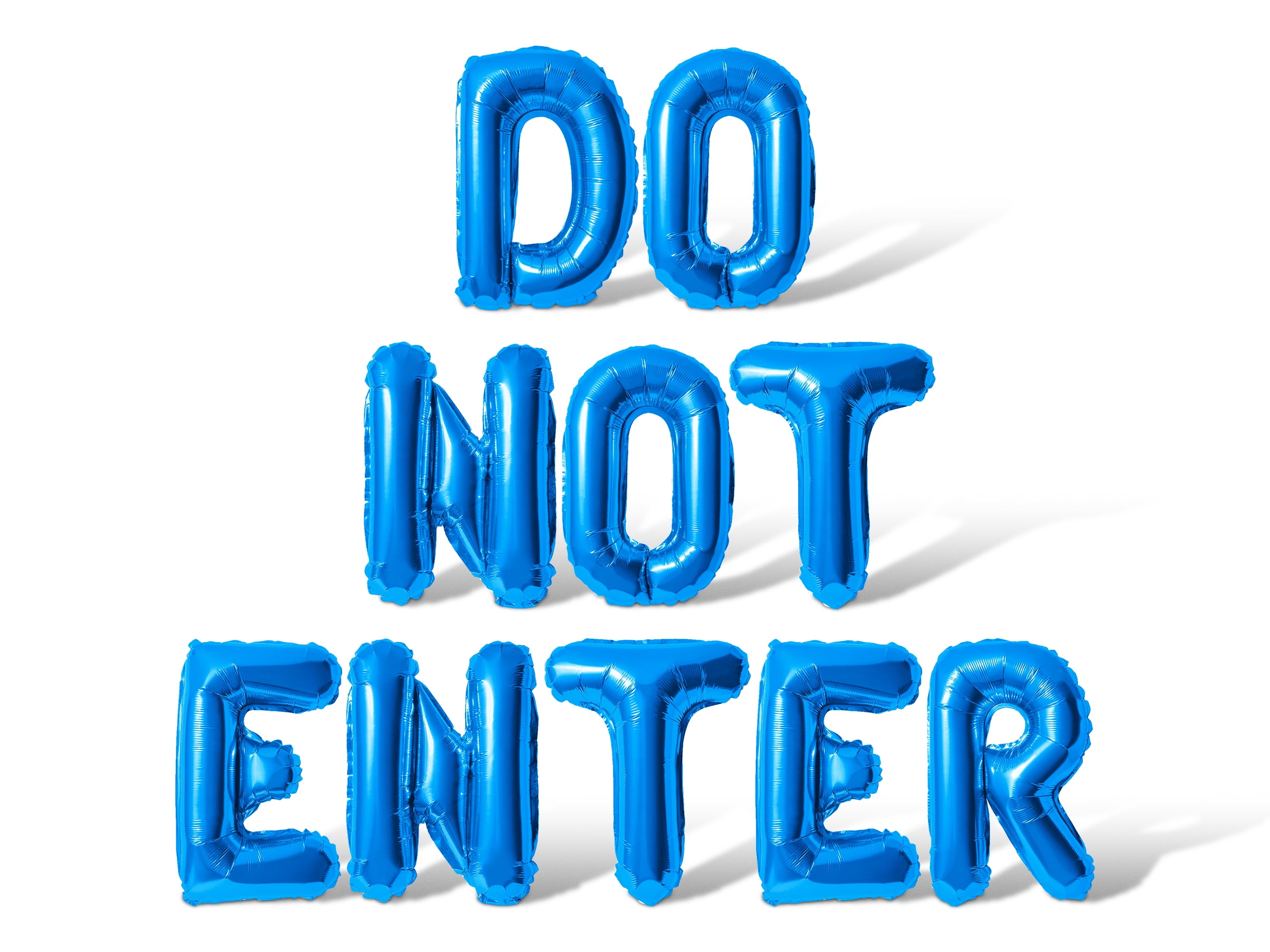 Letter Balloons - DO NOT ENTER 16" Inch Alphabet Letters Foil Mylar ...