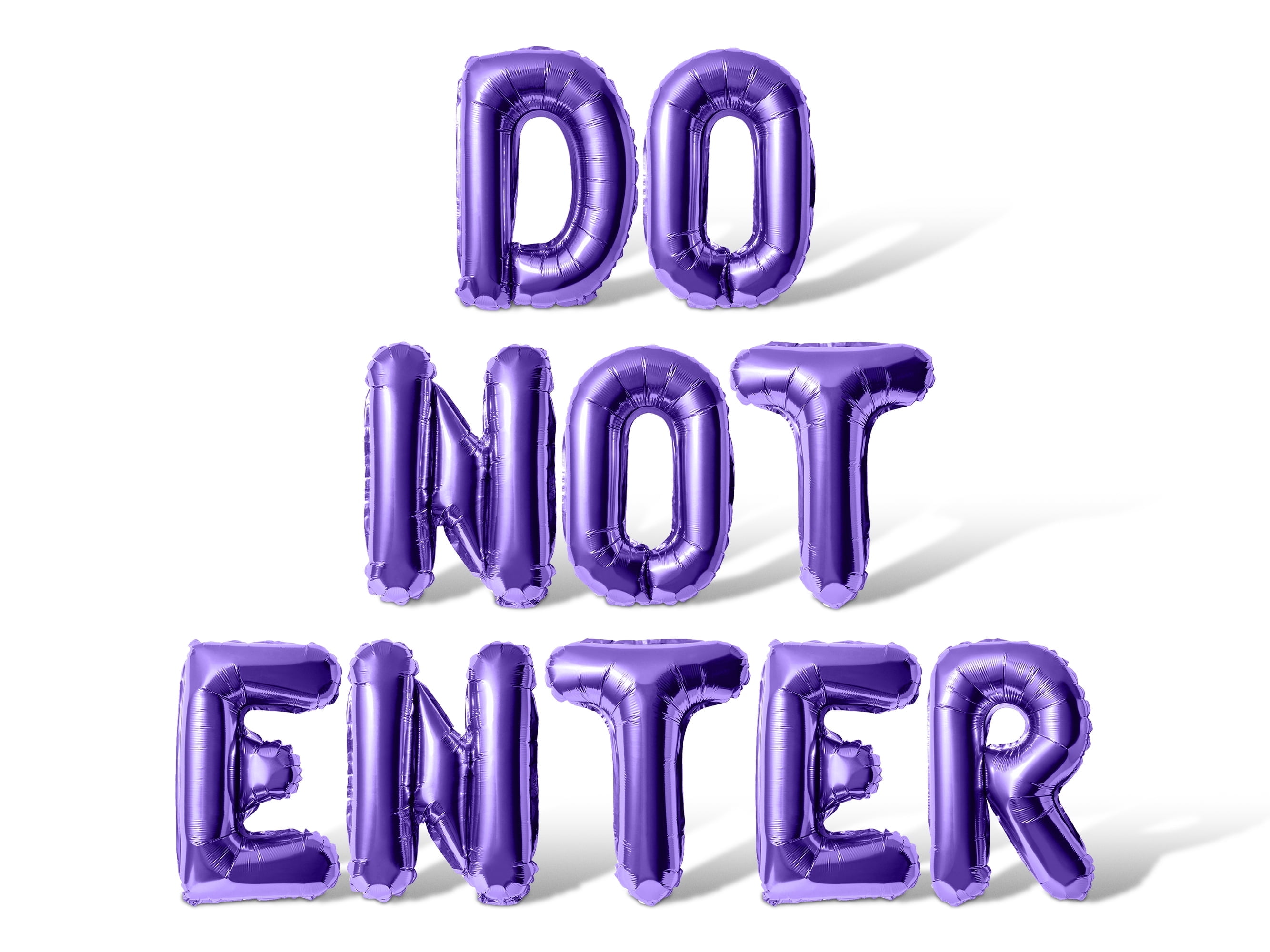 Letter Balloons - DO NOT ENTER 16" Inch Alphabet Letters Foil Mylar ...