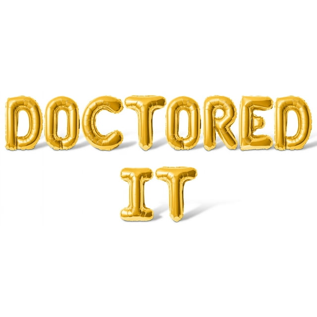 Letter Balloons - DOCTORED IT 16" Inch Alphabet Letters Foil Mylar ...