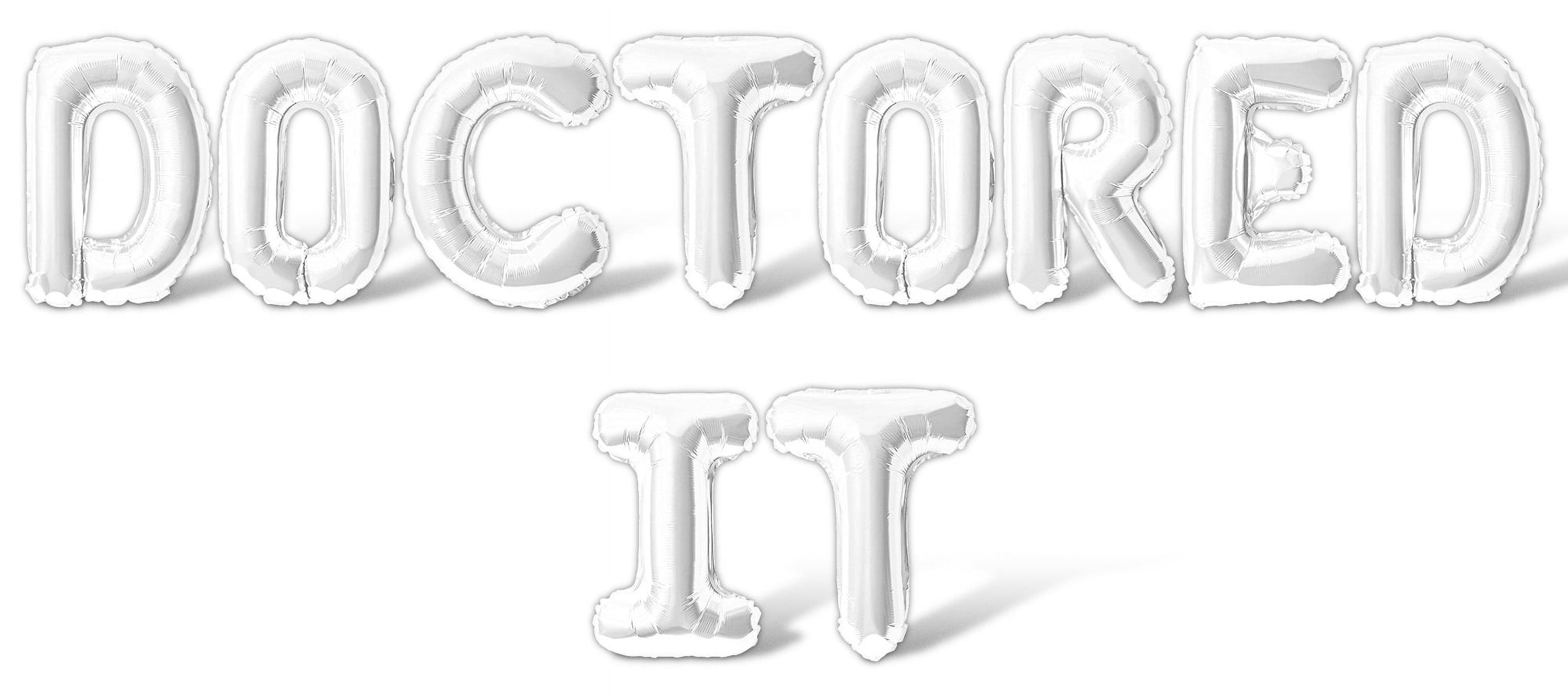 Letter Balloons - DOCTORED IT 16" Inch Alphabet Letters Foil Mylar ...