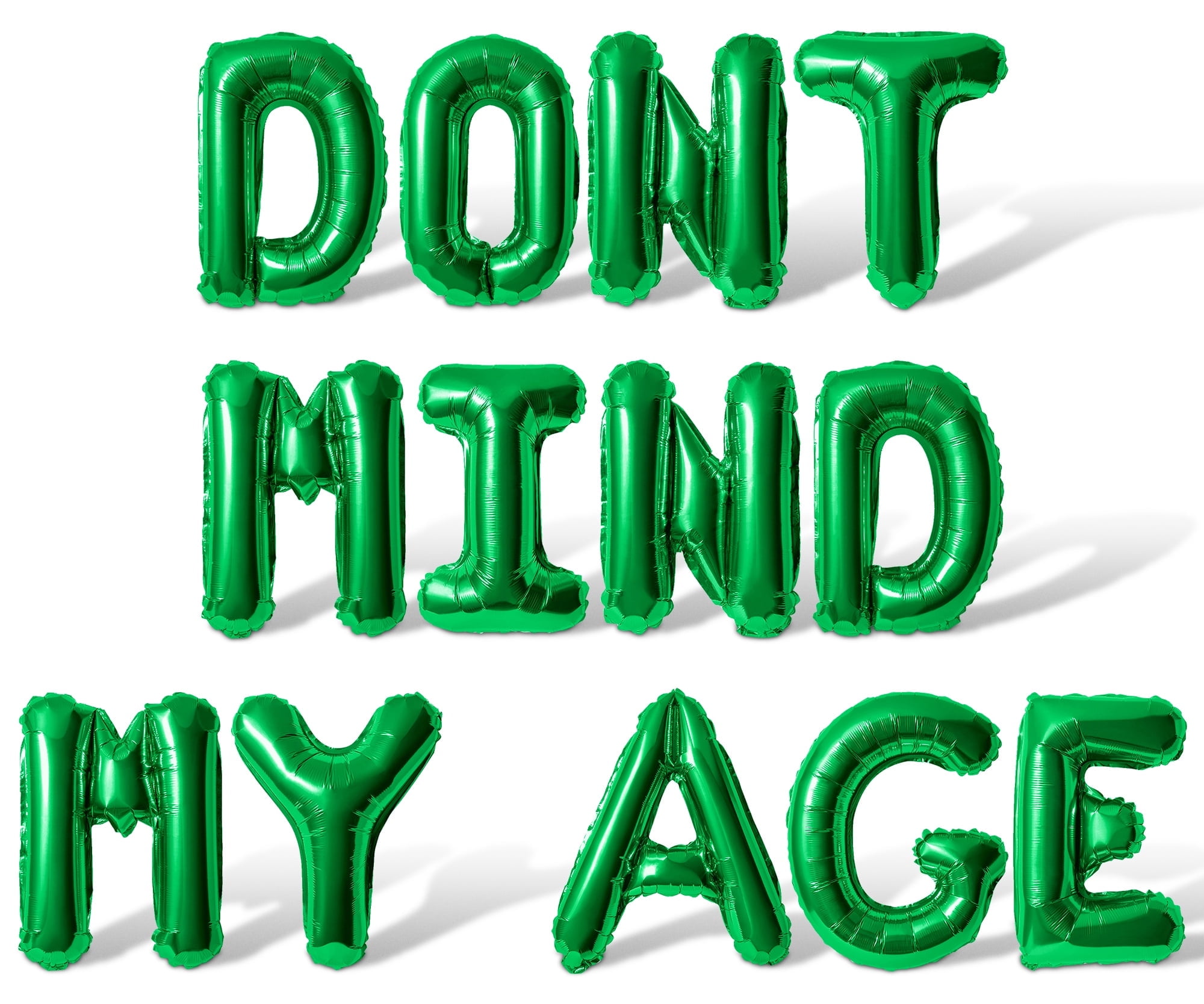 Letter Balloons - DONT MIND MY AGE 16" Inch Alphabet Letters Foil Mylar ...