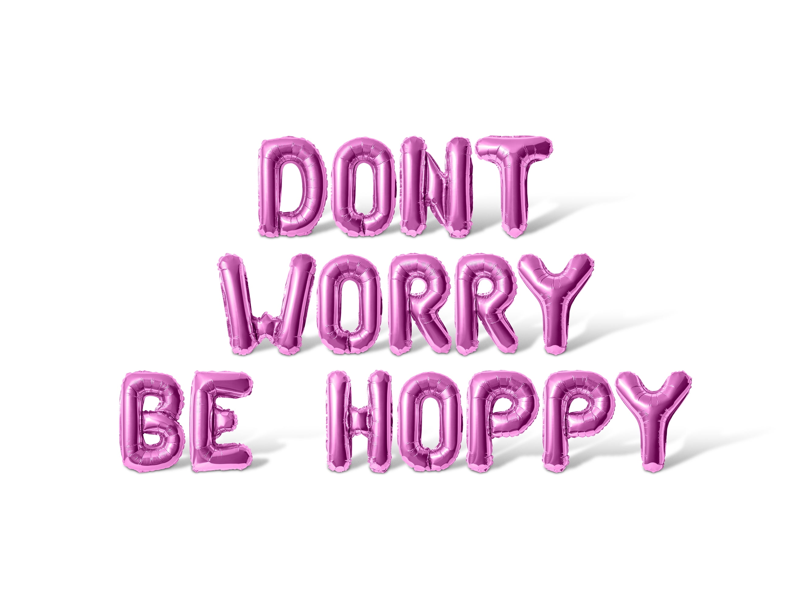 Letter Balloons - DONT WORRY BE HOPPY 16" Inch Alphabet Letters Foil ...