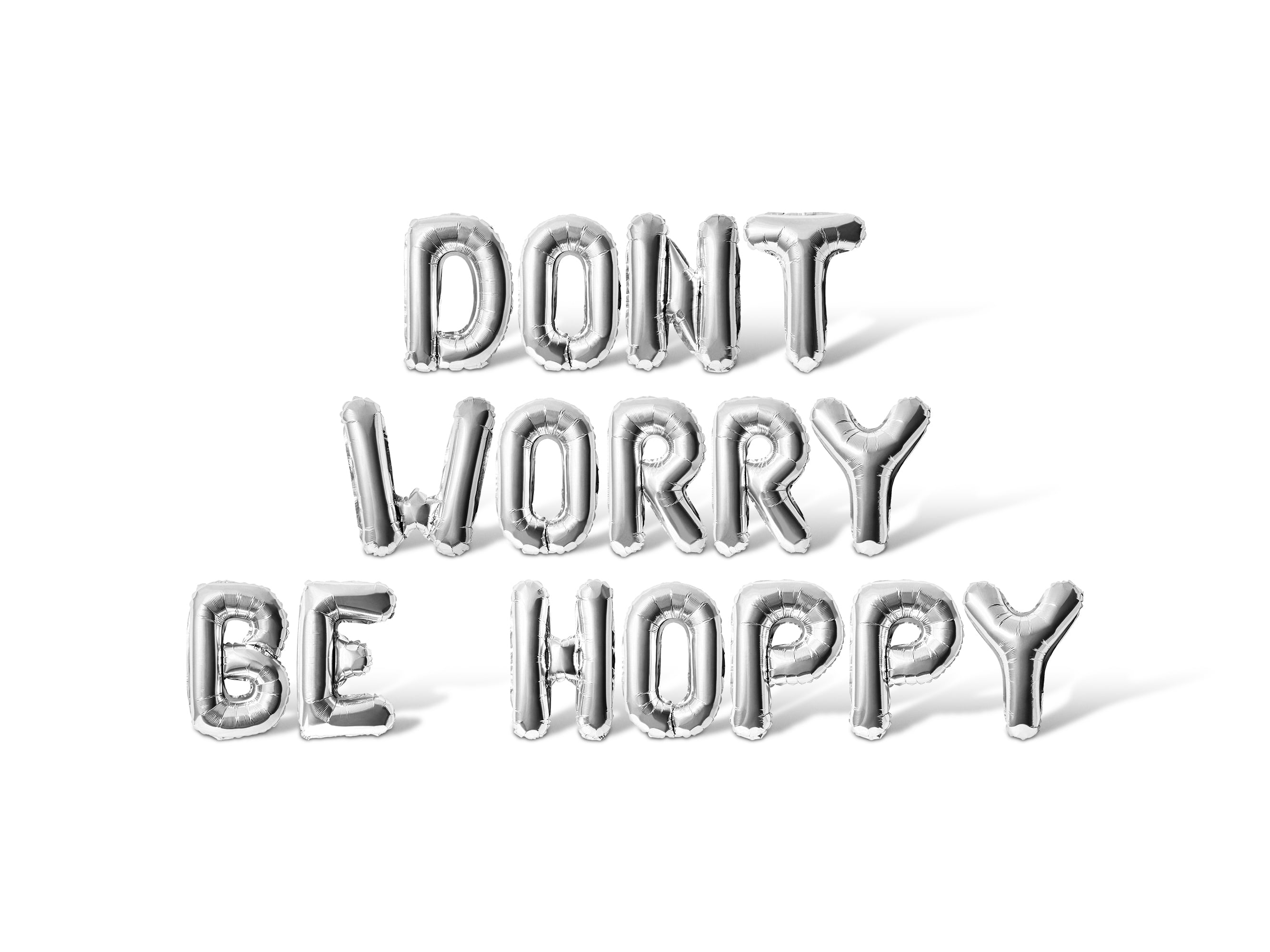 Letter Balloons - DONT WORRY BE HOPPY 16" Inch Alphabet Letters Foil ...