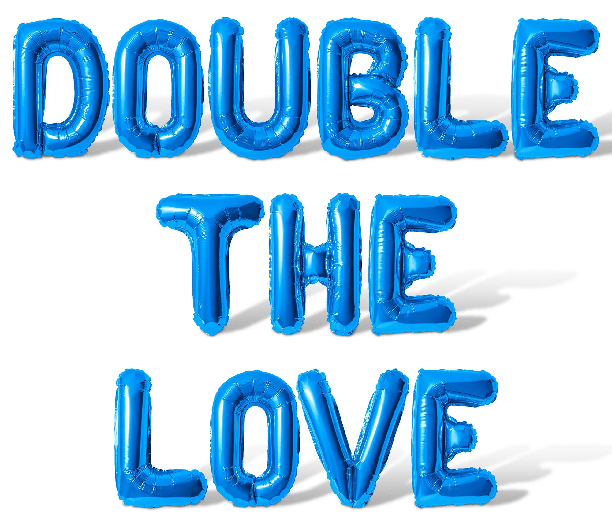 Letter Balloons - DOUBLE THE LOVE 16" Inch Alphabet Letters Foil Mylar ...