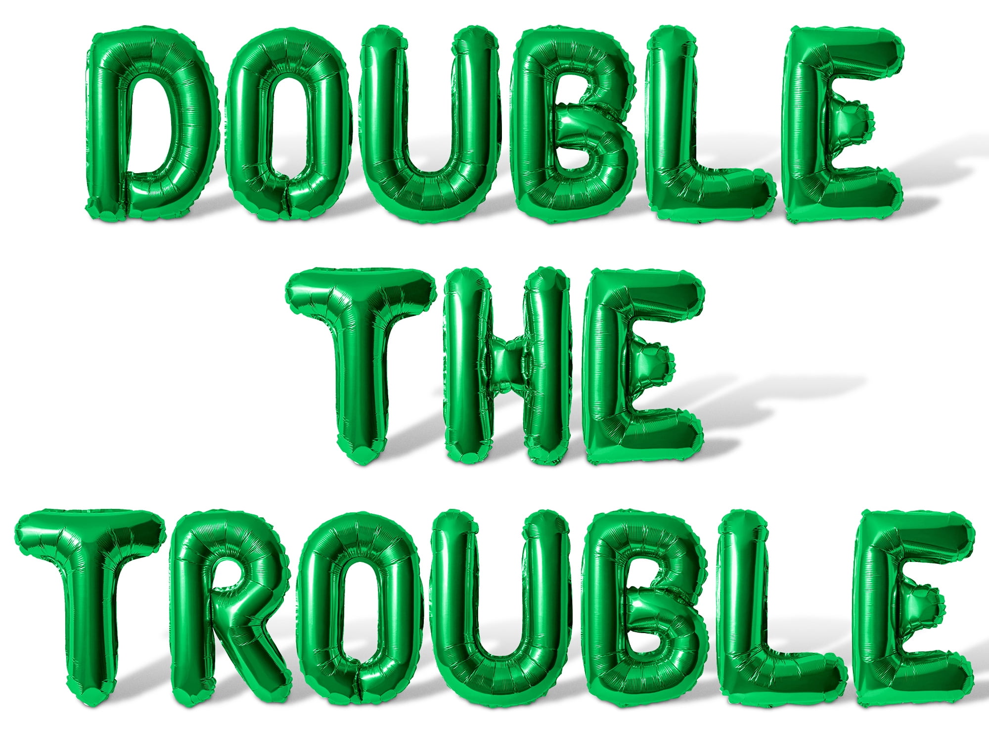 Letter Balloons - DOUBLE THE TROUBLE 16" Inch Alphabet Letters Foil ...