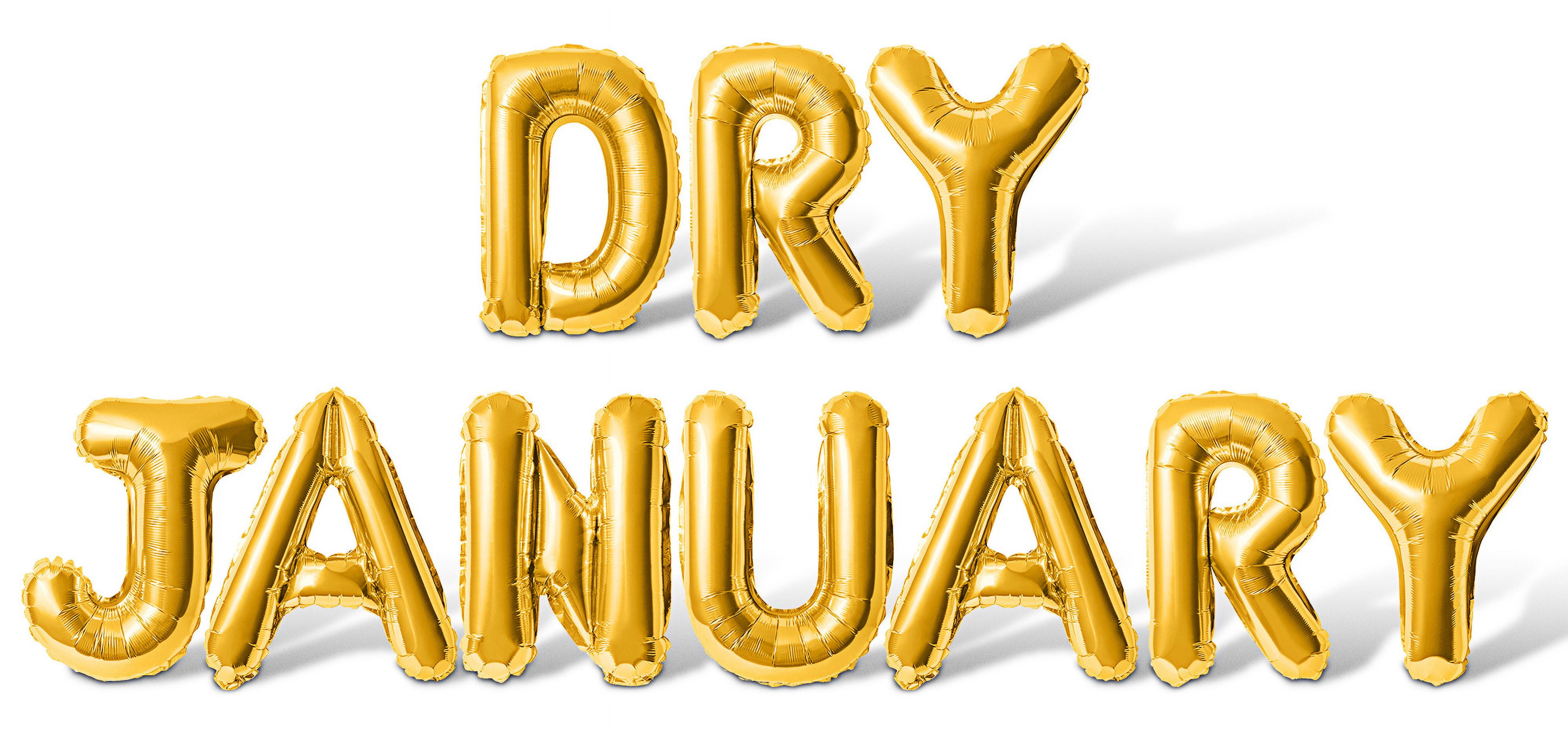 Letter Balloons - DRY JANUARY 16" Inch Alphabet Letters Foil Mylar ...