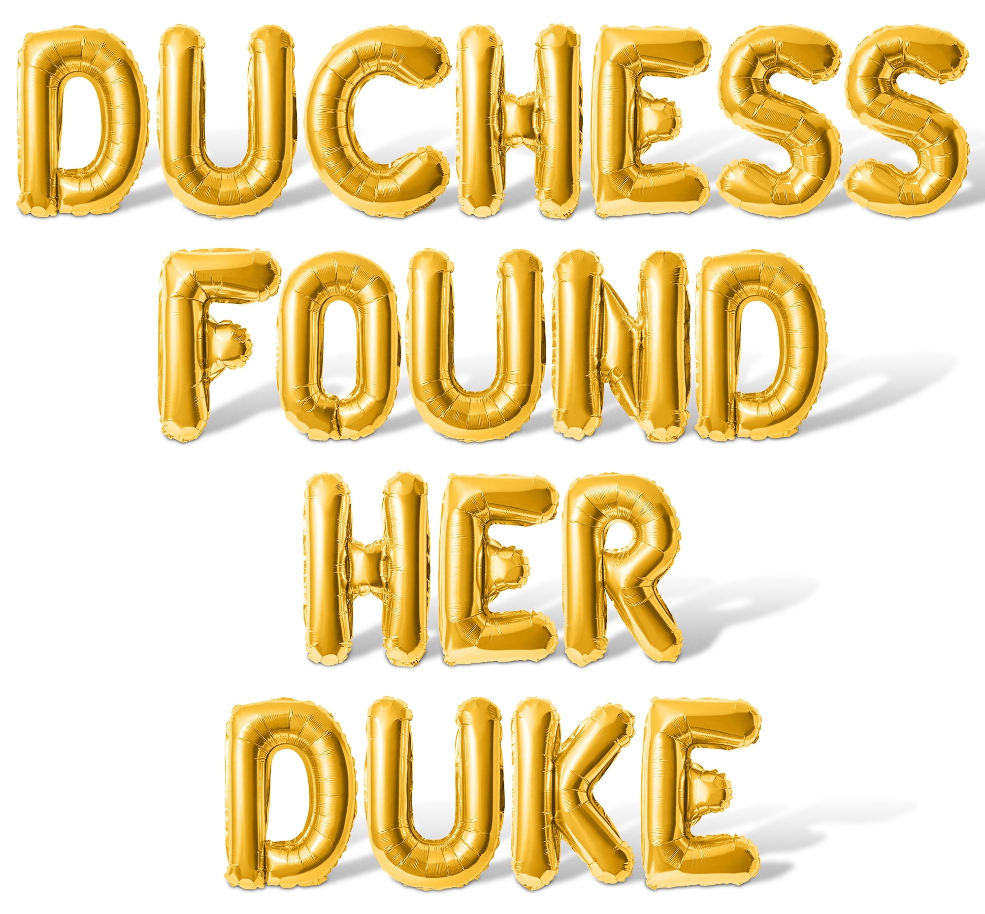 Letter Balloons - DUCHESS FOUND HER DUKE 16" Inch Alphabet Letters Foil ...