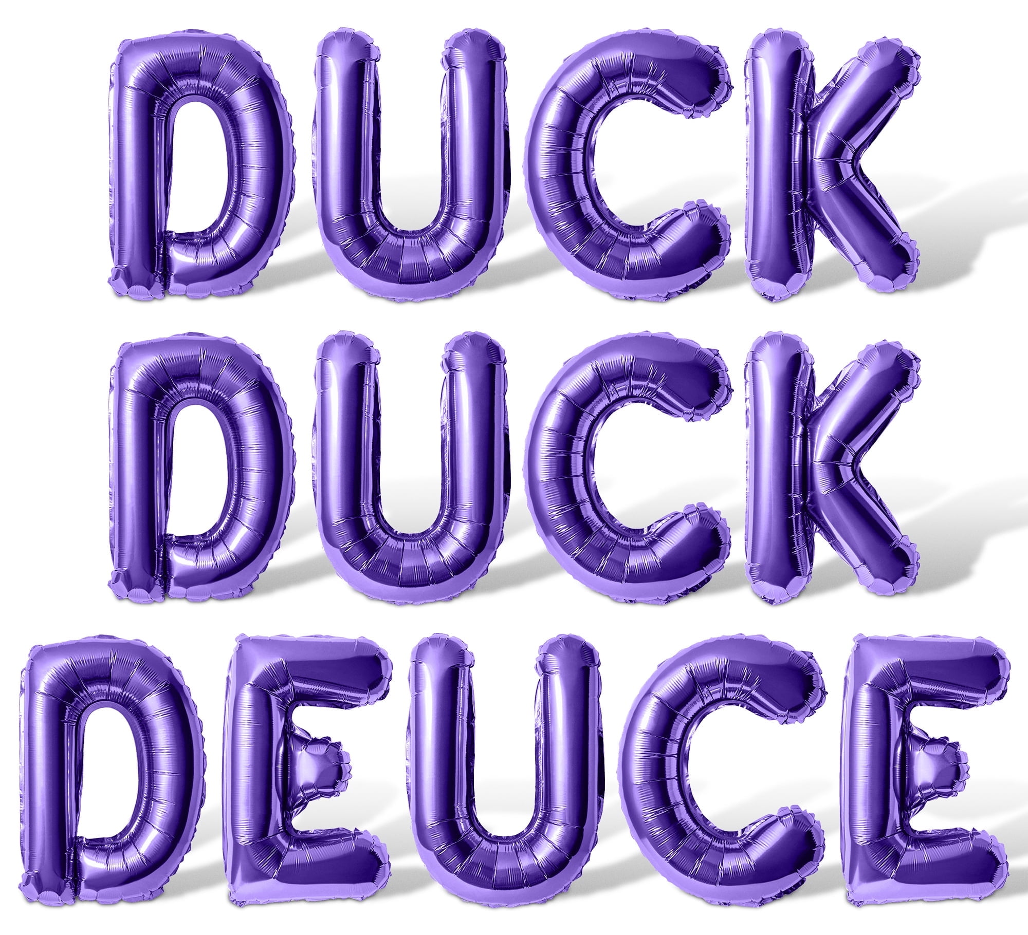 Letter Balloons - DUCK DUCK DEUCE 16" Inch Alphabet Letters Foil Mylar ...