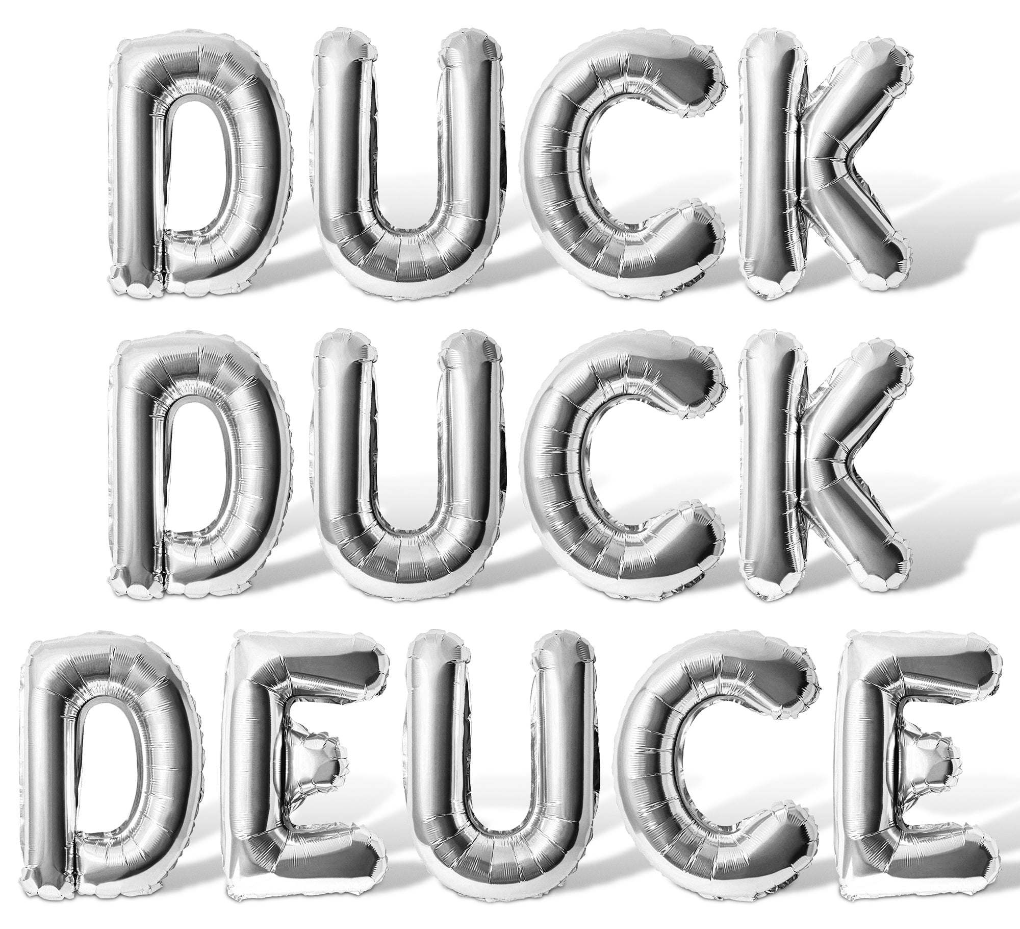 Letter Balloons - DUCK DUCK DEUCE 16" Inch Alphabet Letters Foil Mylar ...