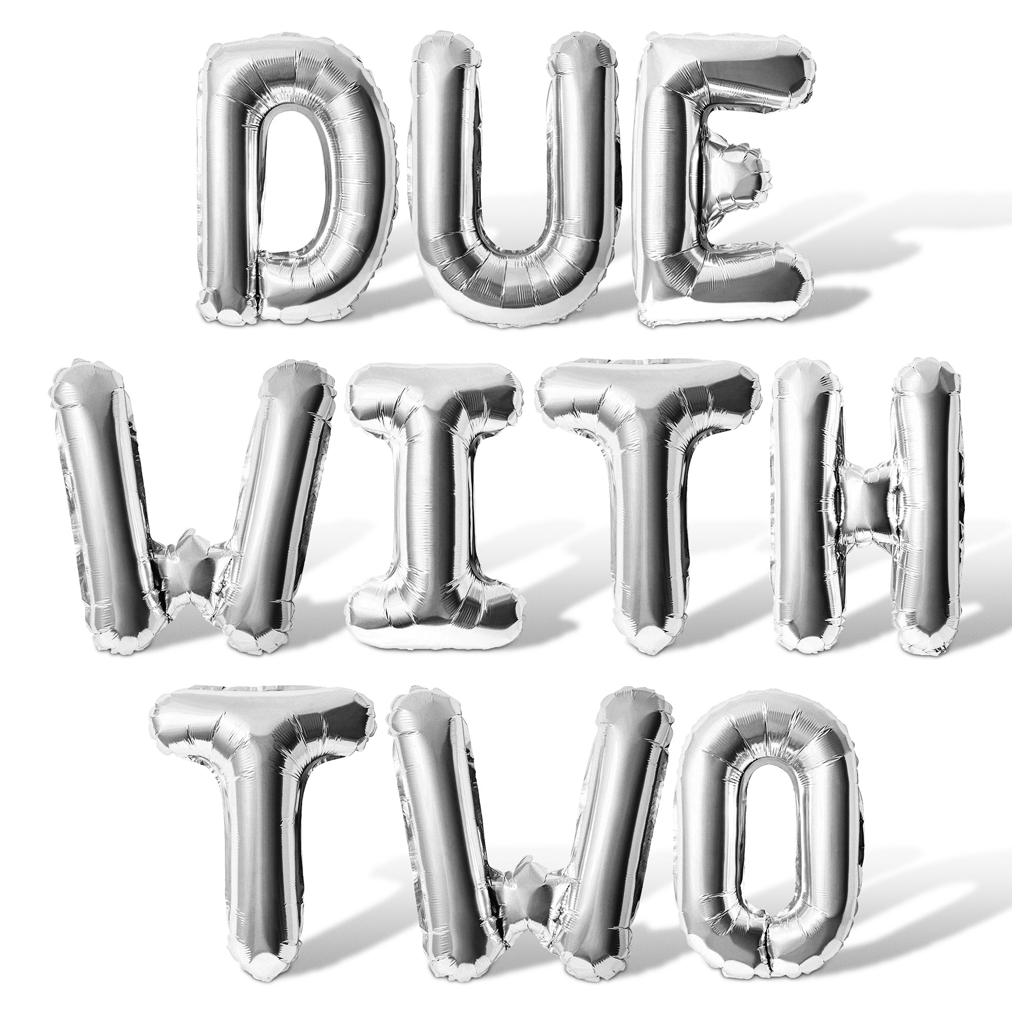 Letter Balloons - DUE WITH TWO 16" Inch Alphabet Letters Foil Mylar ...