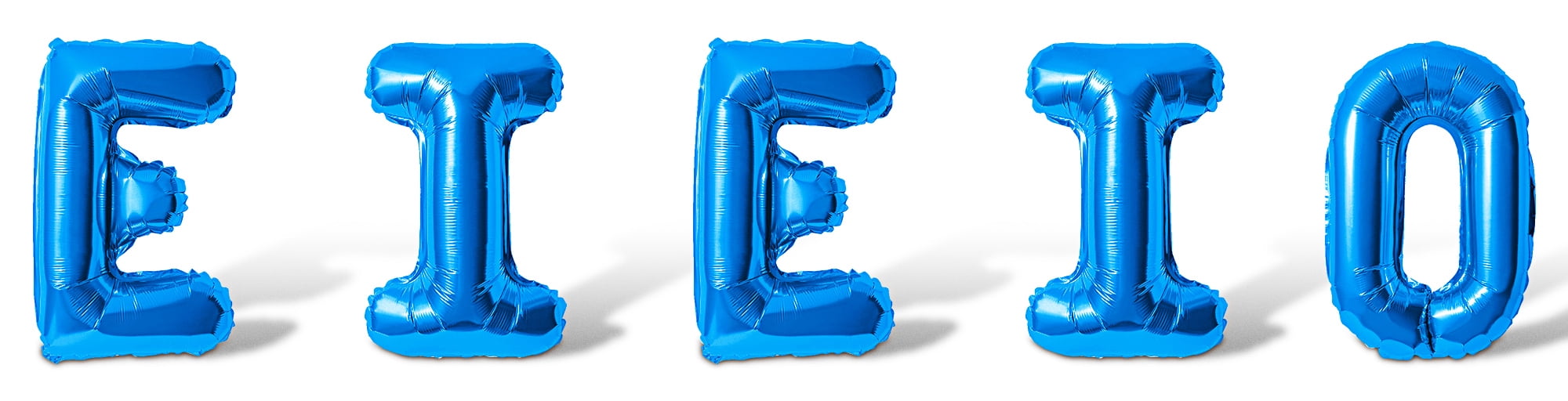Letter Balloons - E I E I O 16" Inch Alphabet Letters Foil Mylar ...