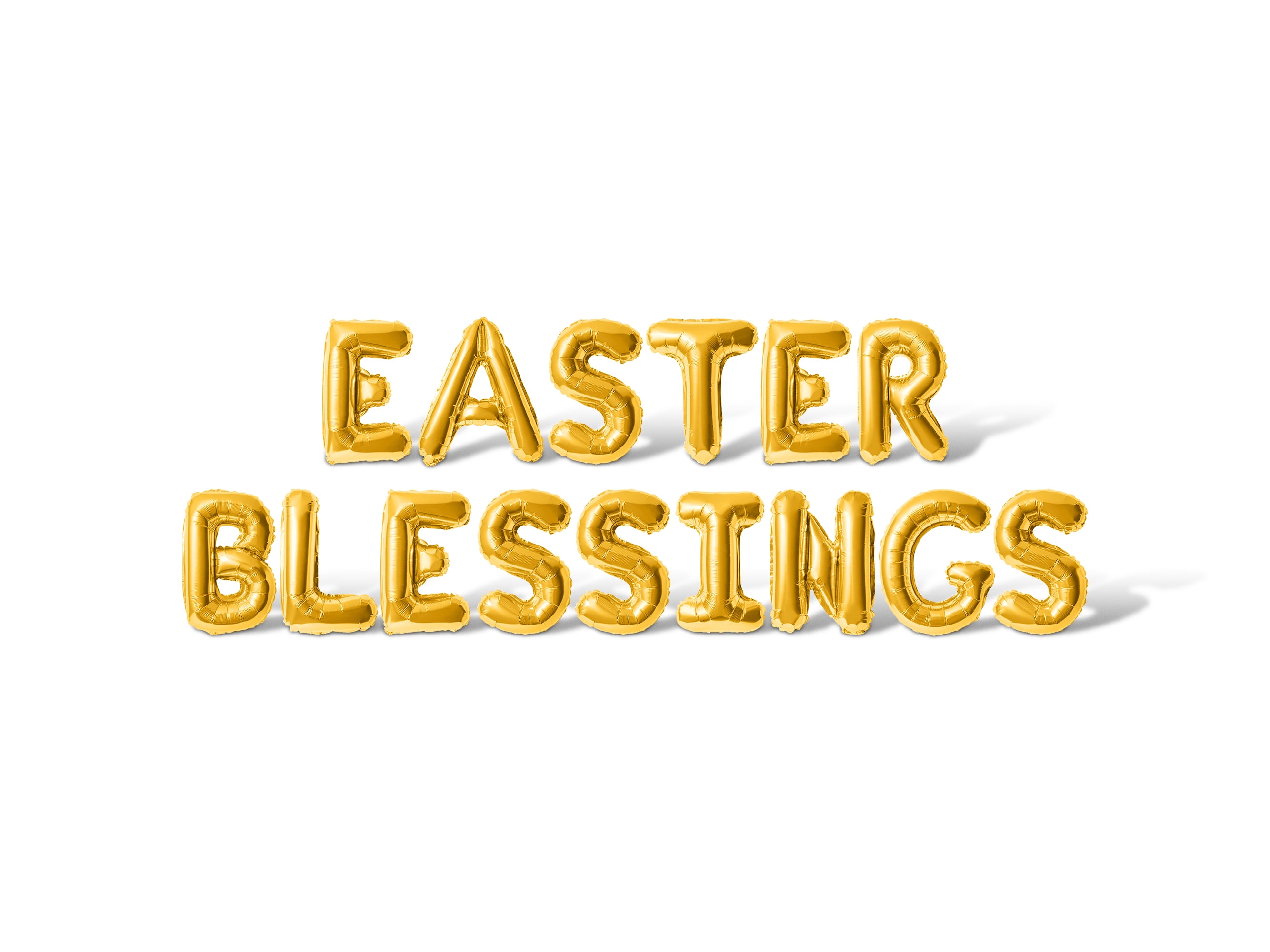 Letter Balloons - EASTER BLESSINGS 16" Inch Alphabet Letters Foil Mylar ...