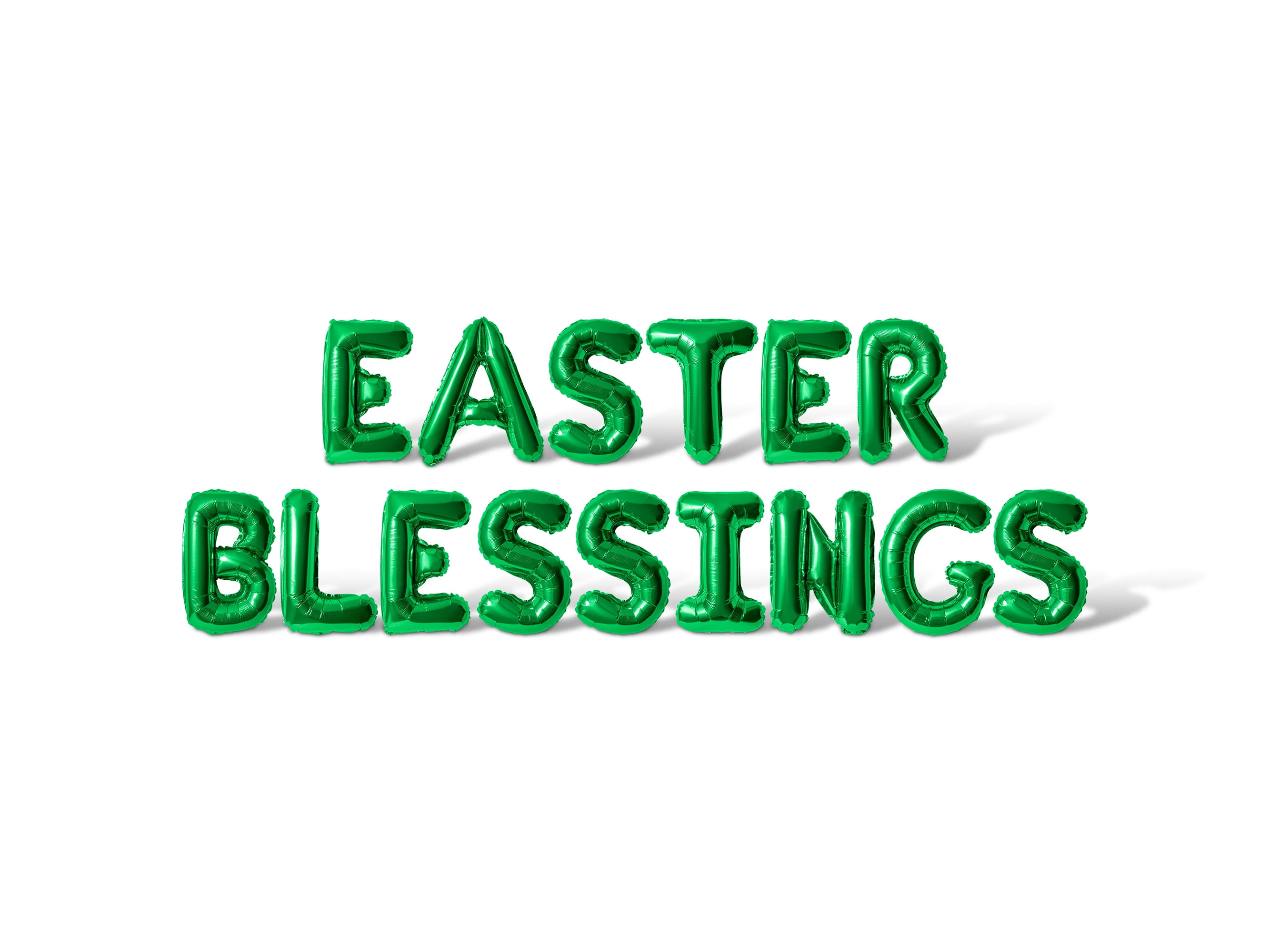 Letter Balloons - EASTER BLESSINGS 16" Inch Alphabet Letters Foil Mylar ...