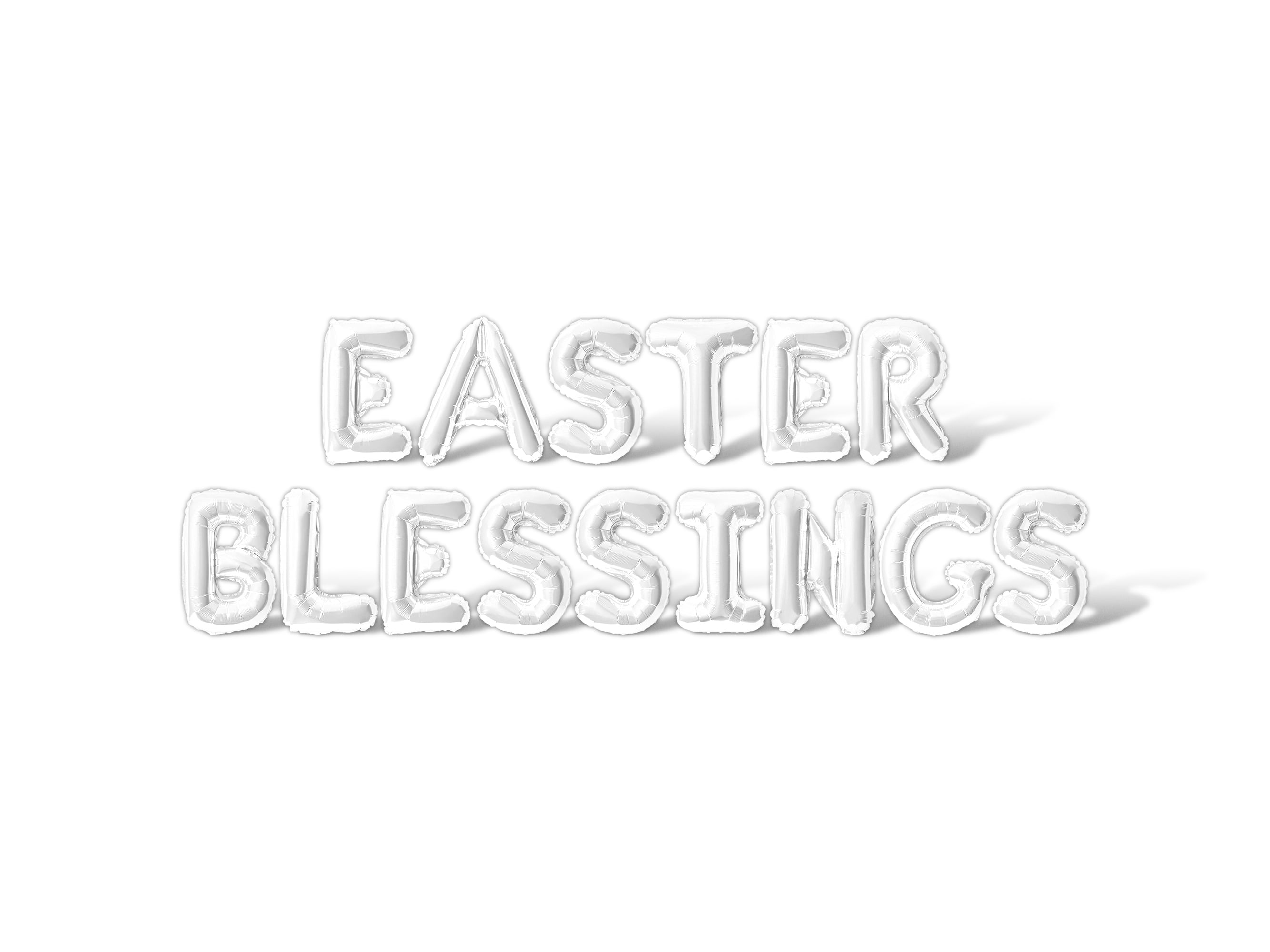 Letter Balloons - EASTER BLESSINGS 16" Inch Alphabet Letters Foil Mylar ...