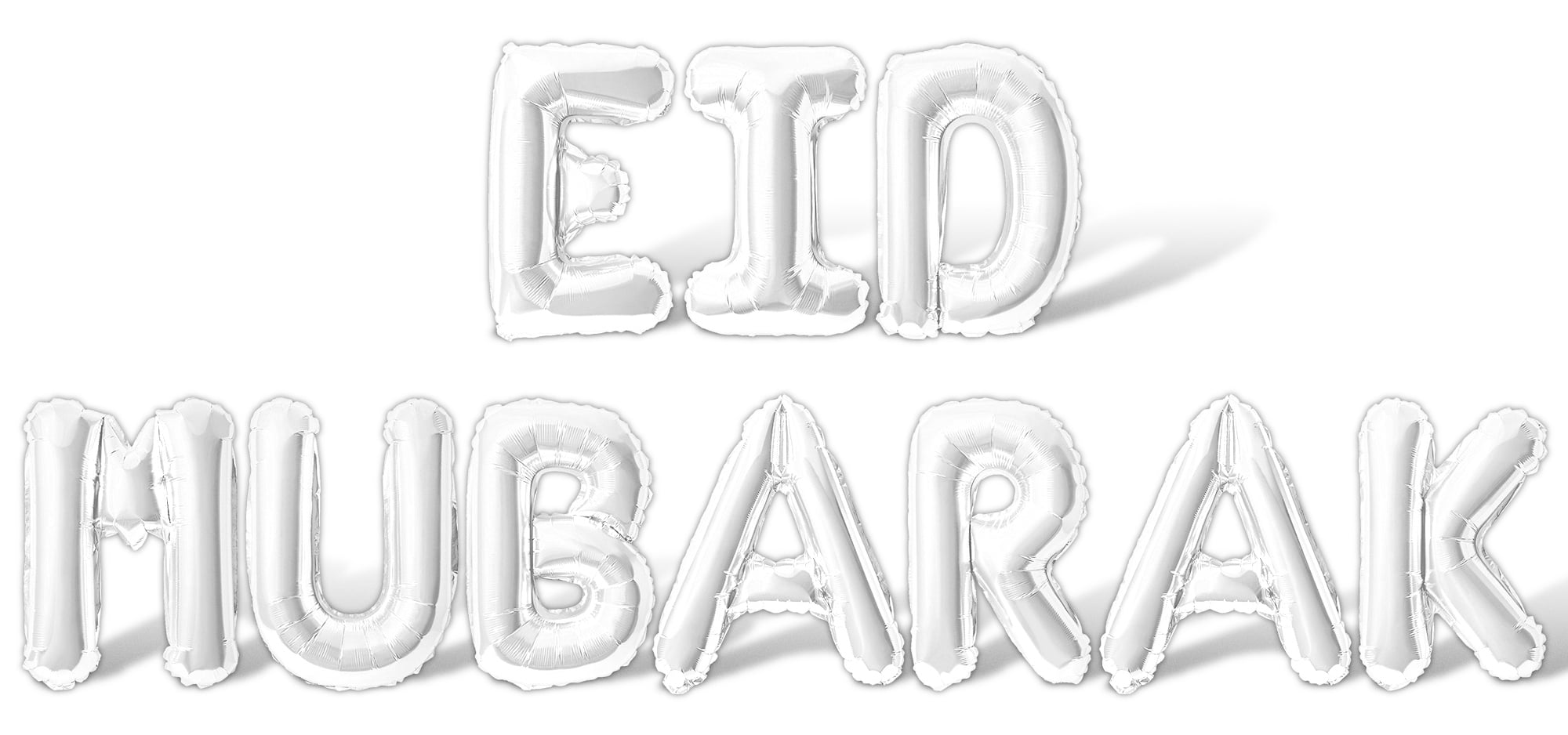 Letter Balloons - EID MUBARAK 16" Inch Alphabet Letters Foil Mylar ...