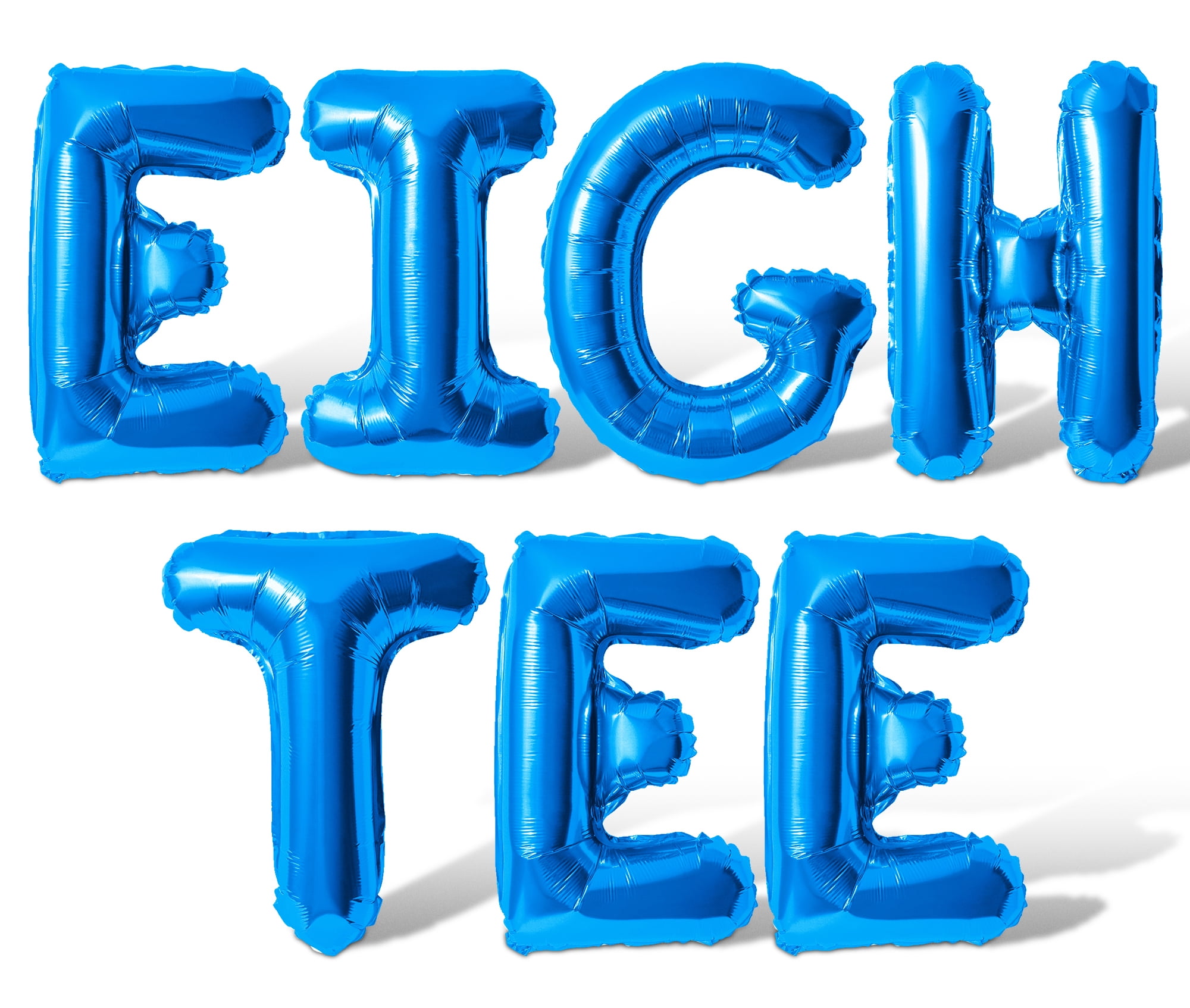 Letter Balloons - EIGH TEE 16" Inch Alphabet Letters Foil Mylar Balloon ...