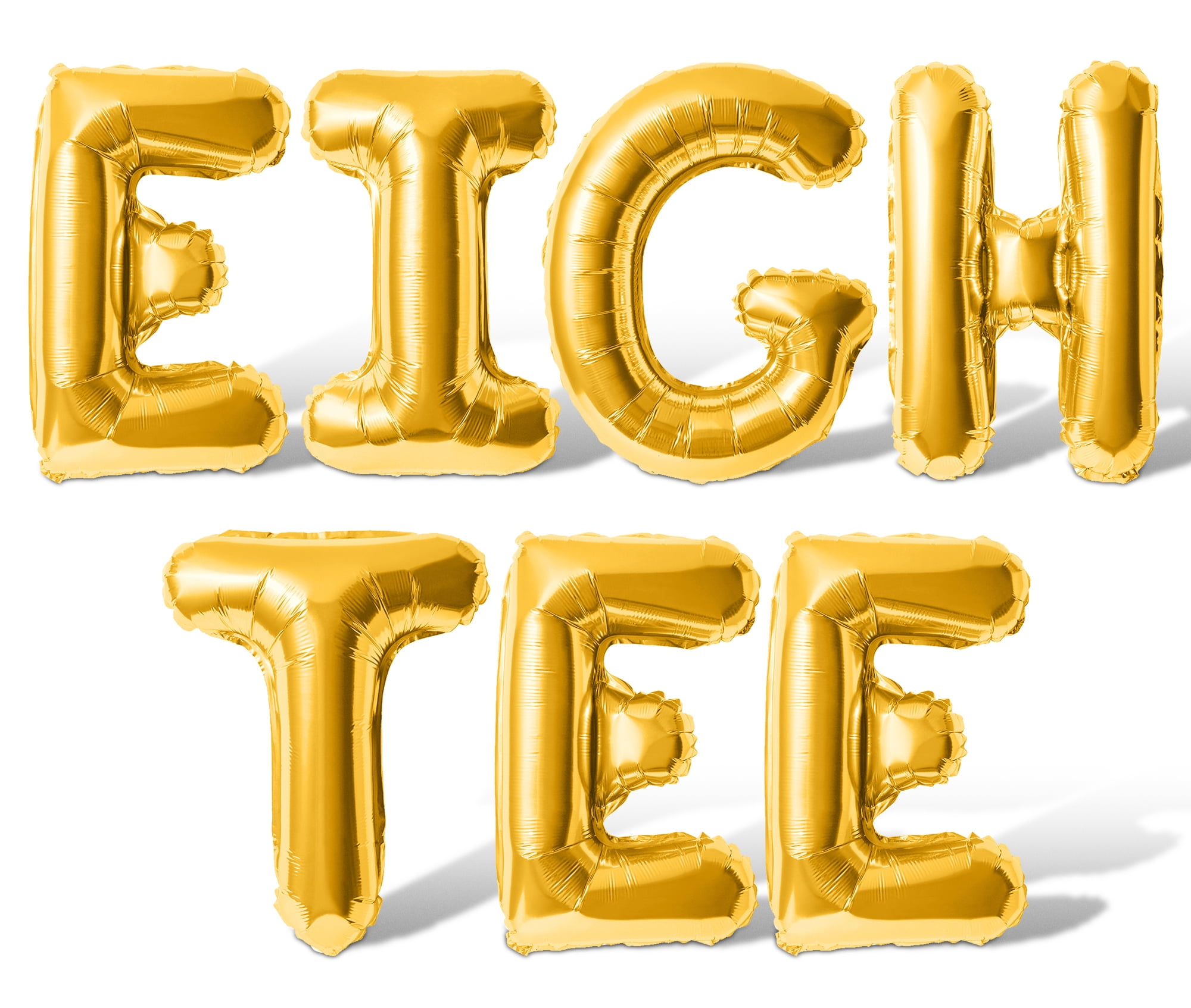 Letter Balloons - EIGH TEE 16" Inch Alphabet Letters Foil Mylar Balloon ...
