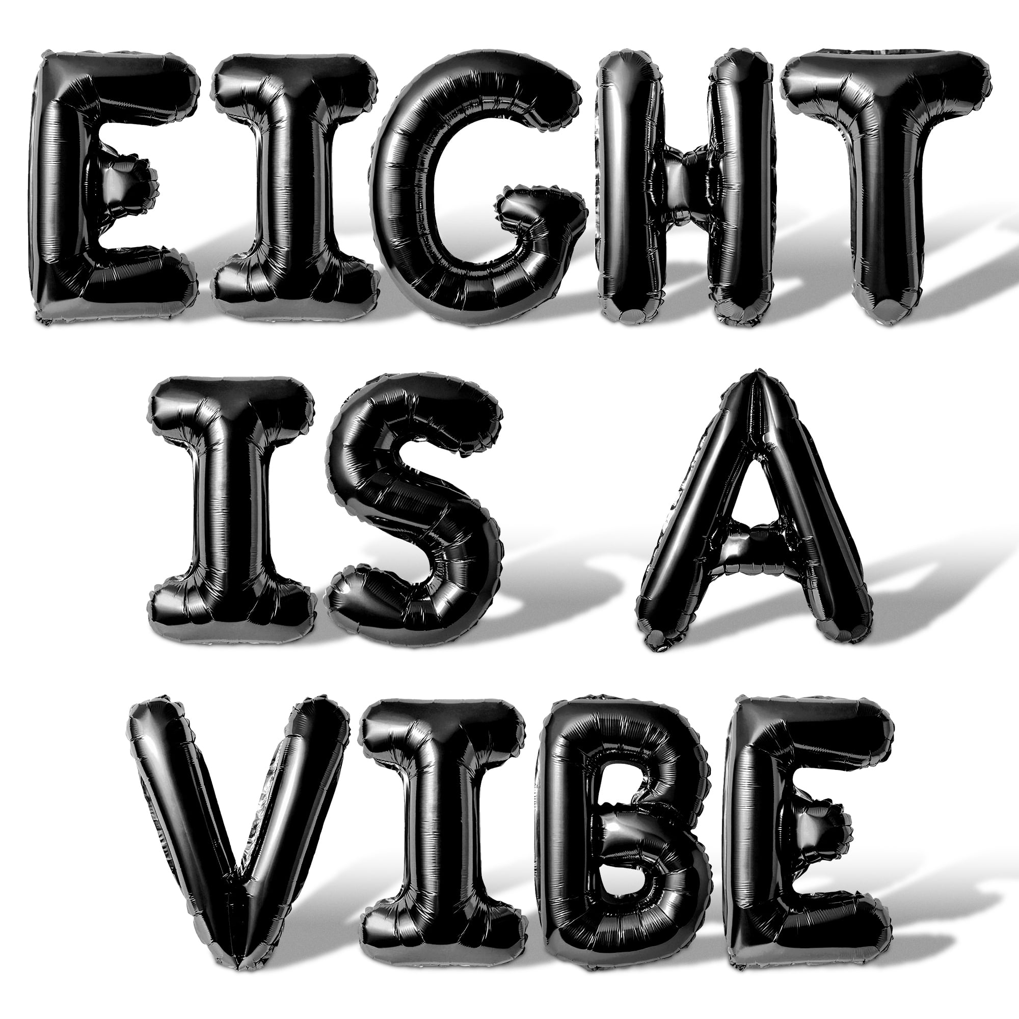Letter Balloons - EIGHT IS A VIBE 16" Inch Alphabet Letters Foil Mylar ...