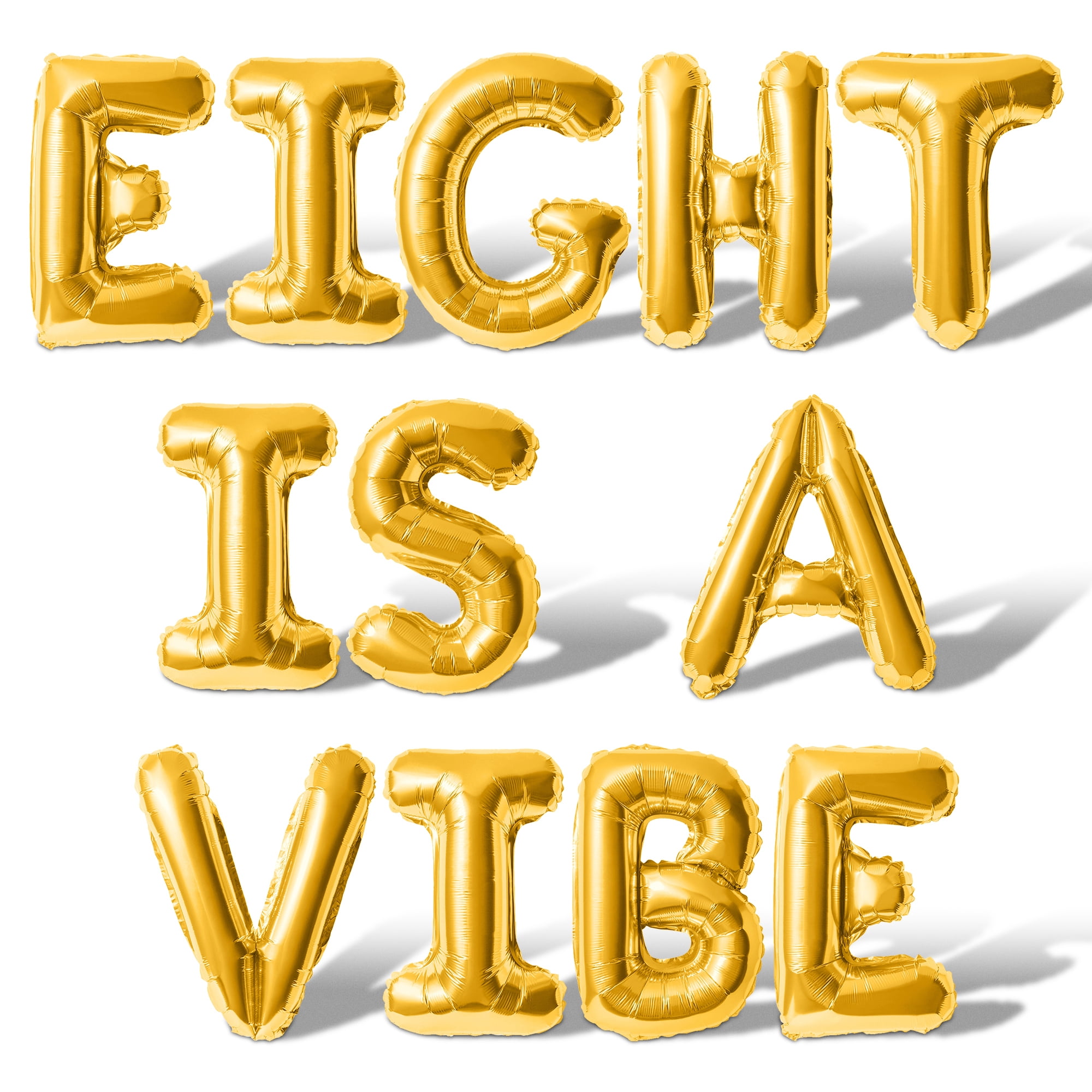 Letter Balloons - EIGHT IS A VIBE 16" Inch Alphabet Letters Foil Mylar ...