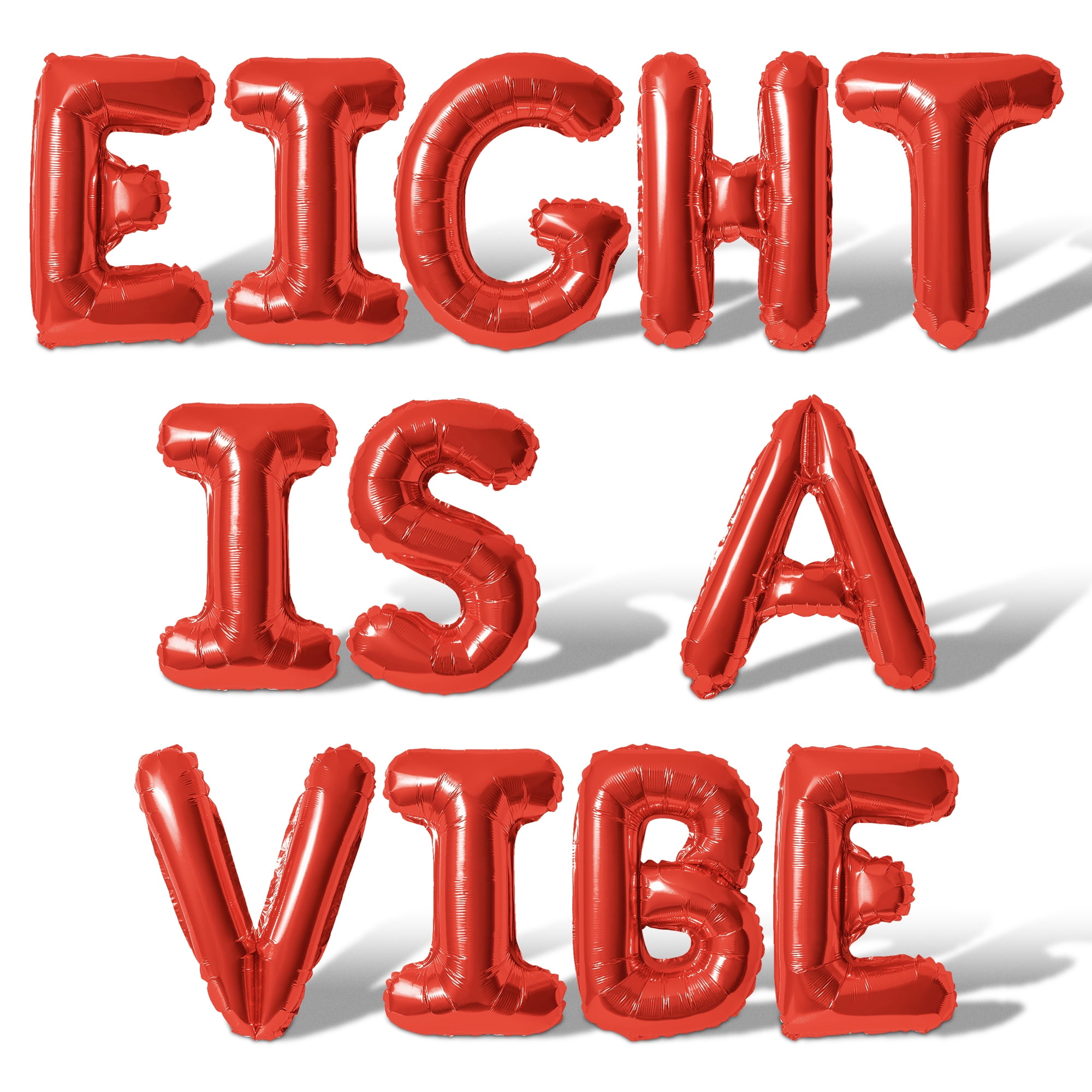 Letter Balloons - EIGHT IS A VIBE 16" Inch Alphabet Letters Foil Mylar ...