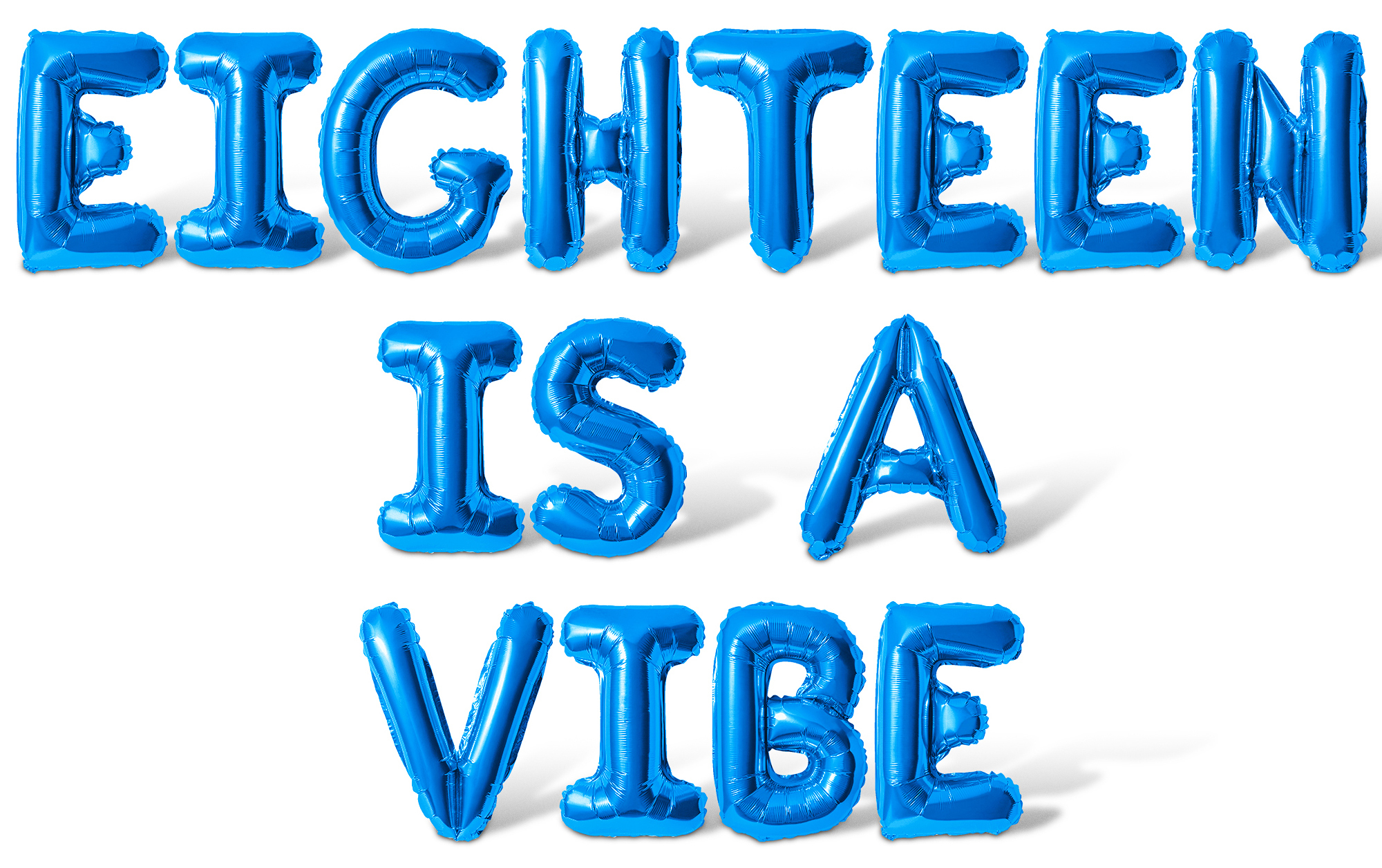 Letter Balloons - EIGHTEEN IS A VIBE 16" Inch Alphabet Letters Foil ...