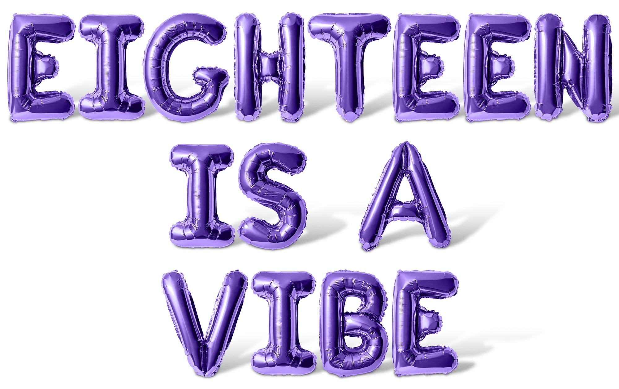 Letter Balloons - EIGHTEEN IS A VIBE 16" Inch Alphabet Letters Foil ...