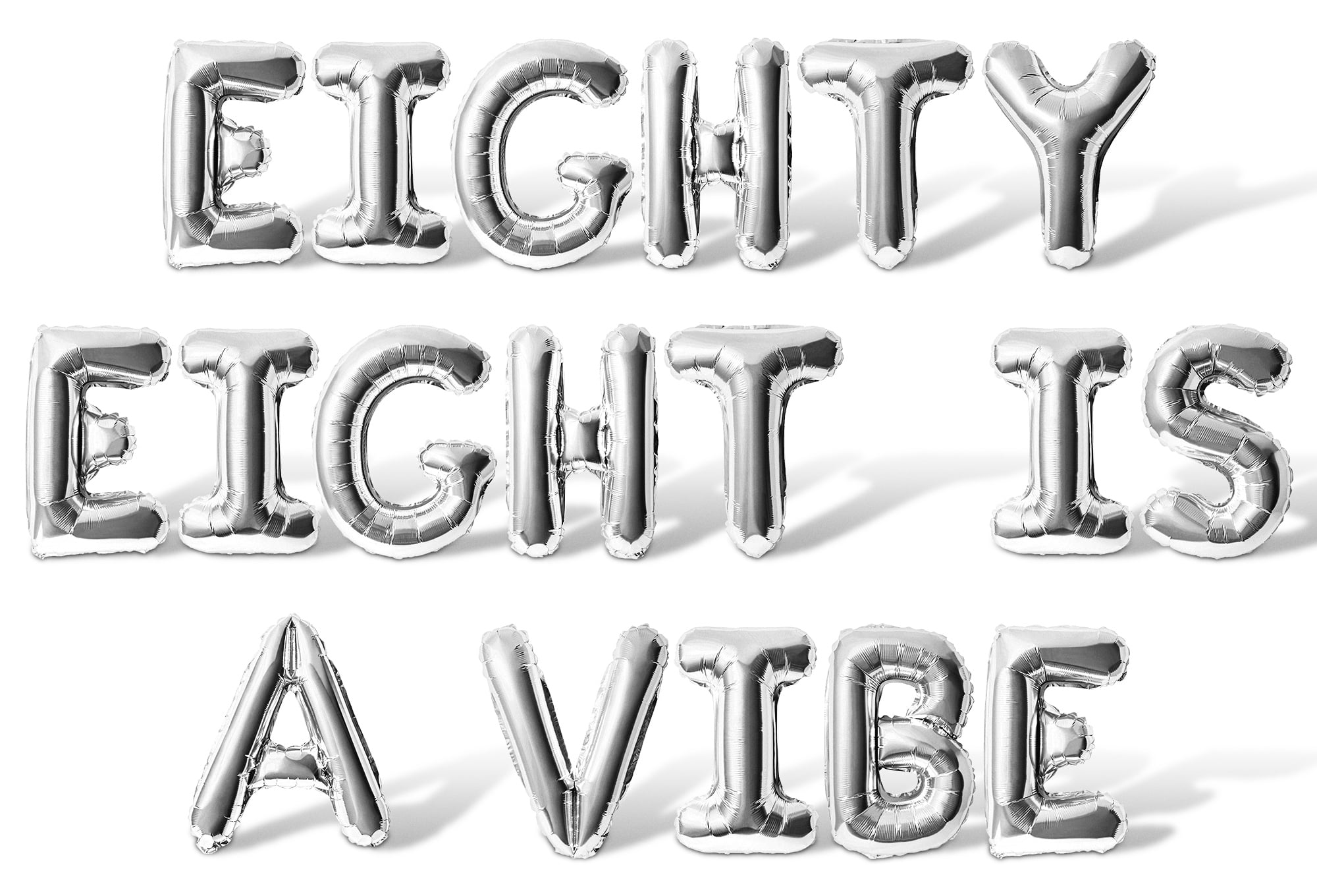 Letter Balloons - EIGHTY EIGHT IS A VIBE 16" Inch Alphabet Letters Foil ...