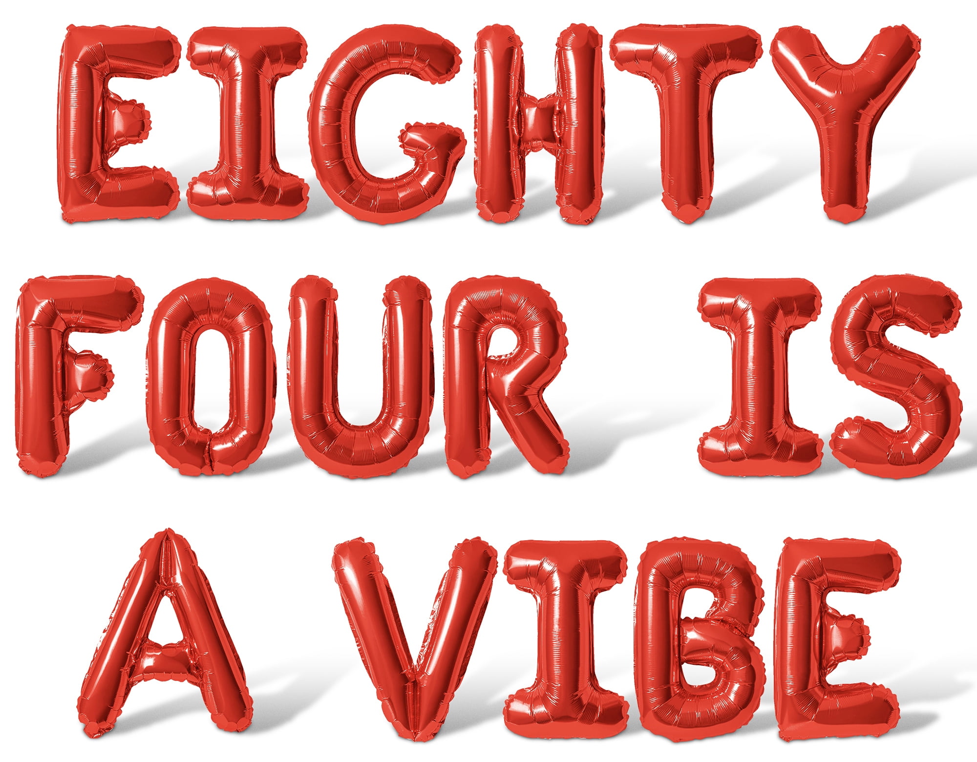 Letter Balloons - EIGHTY FOUR IS A VIBE 16" Inch Alphabet Letters Foil ...