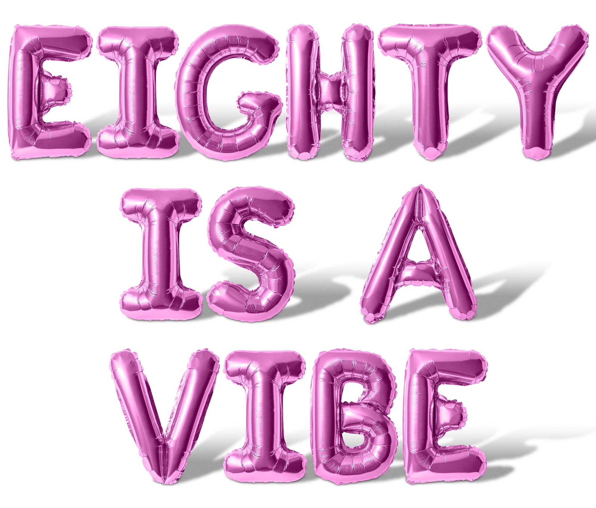 Letter Balloons - EIGHTY IS A VIBE 16" Inch Alphabet Letters Foil Mylar ...