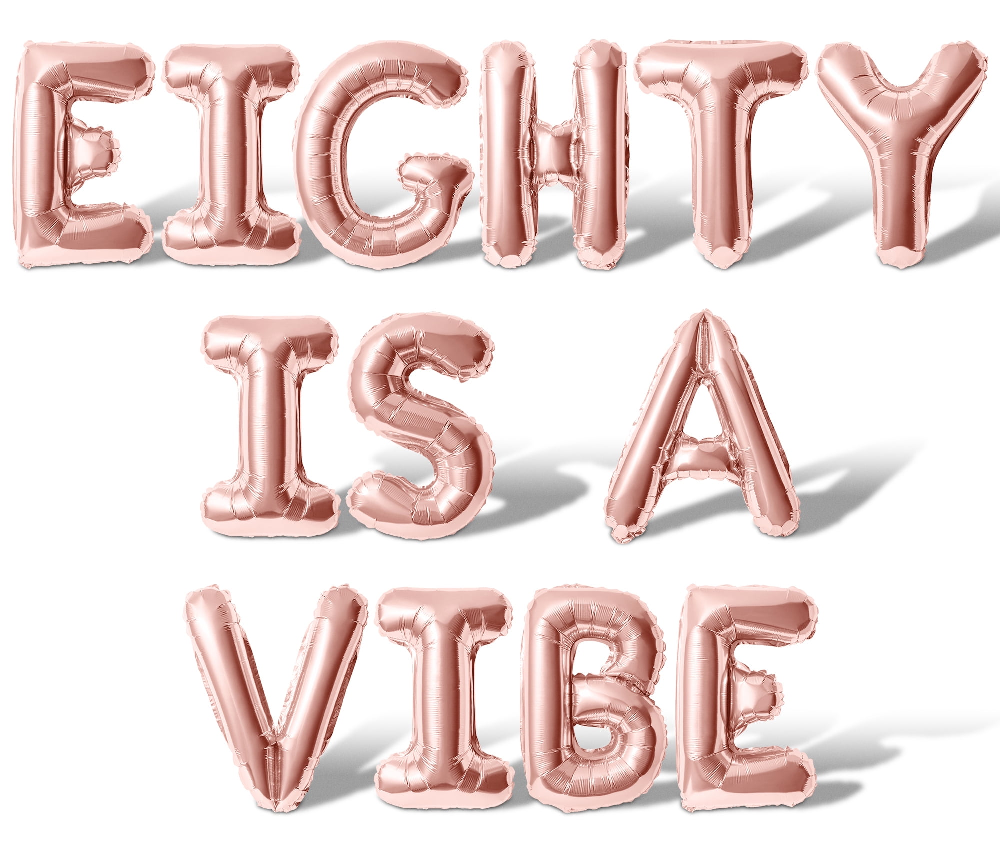 Letter Balloons - EIGHTY IS A VIBE 16" Inch Alphabet Letters Foil Mylar ...