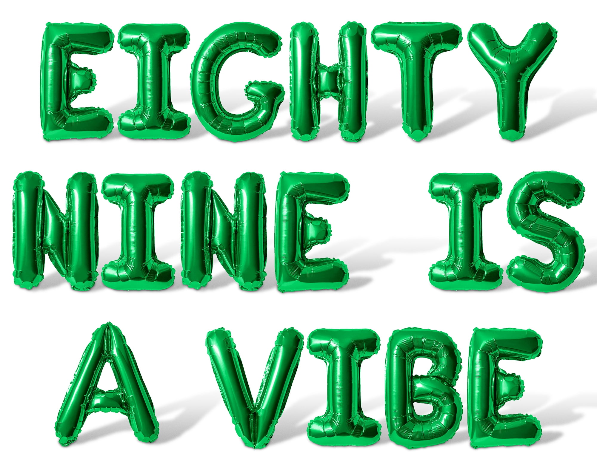 Letter Balloons - EIGHTY NINE IS A VIBE 16" Inch Alphabet Letters Foil ...