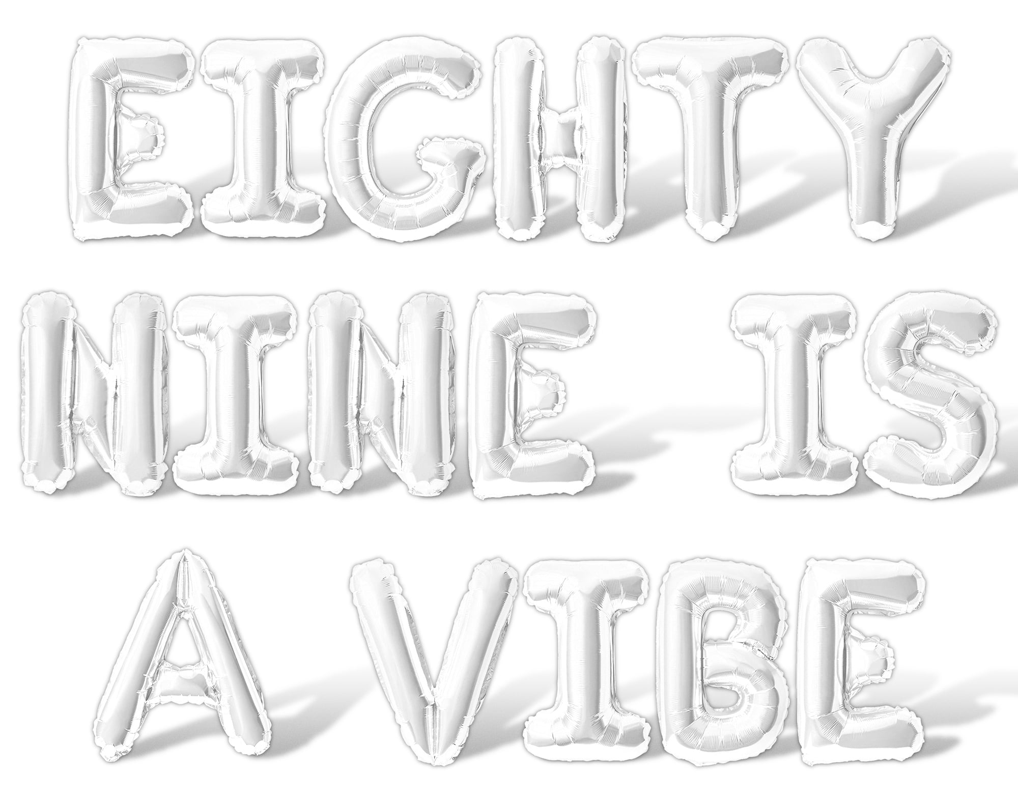 Letter Balloons - EIGHTY NINE IS A VIBE 16" Inch Alphabet Letters Foil ...