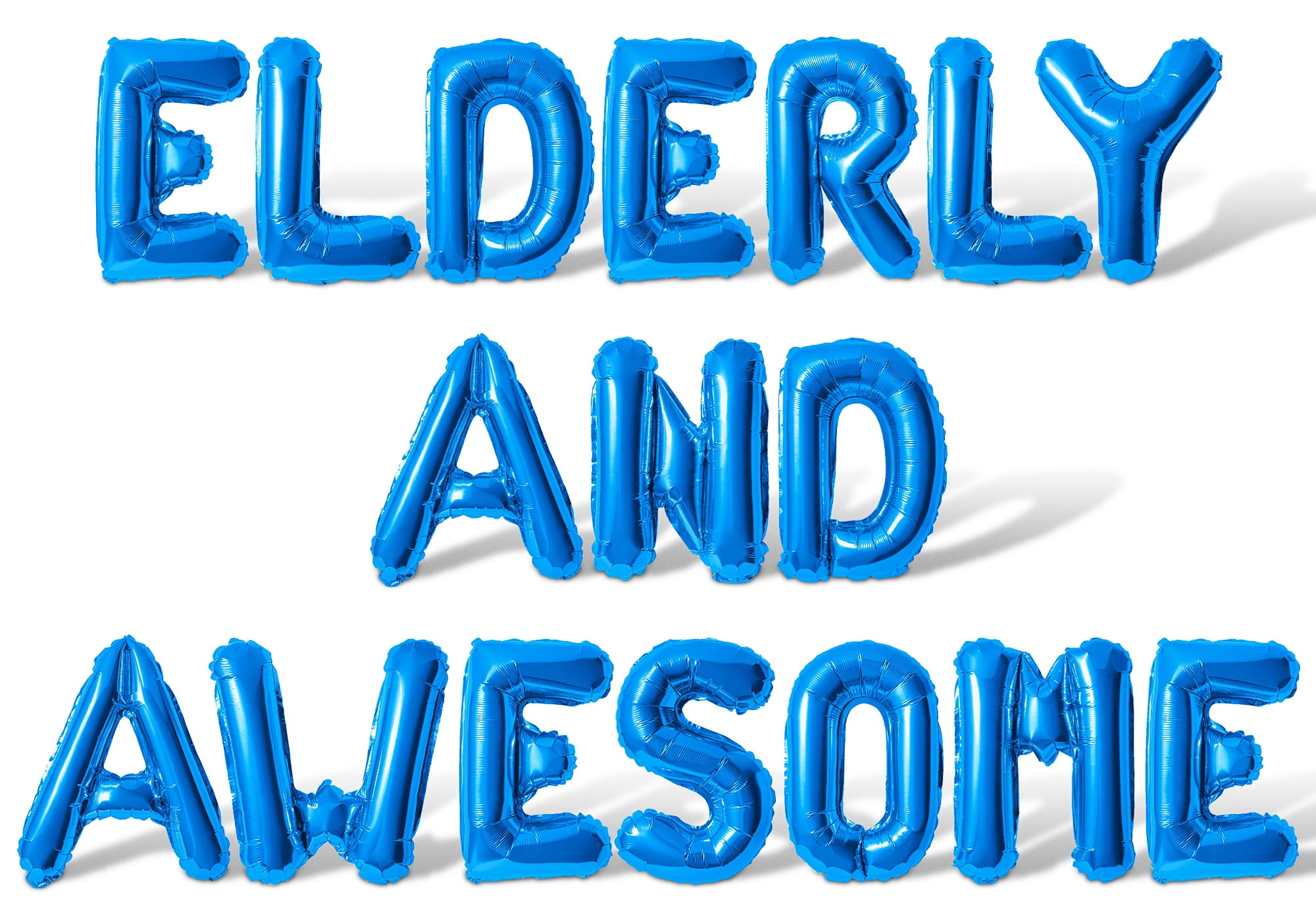 Letter Balloons - ELDERLY AND AWESOME 16" Inch Alphabet Letters Foil ...