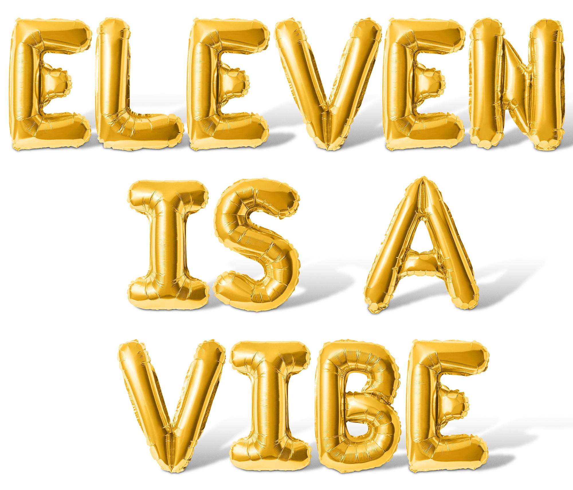 Letter Balloons - ELEVEN IS A VIBE 16" Inch Alphabet Letters Foil Mylar ...