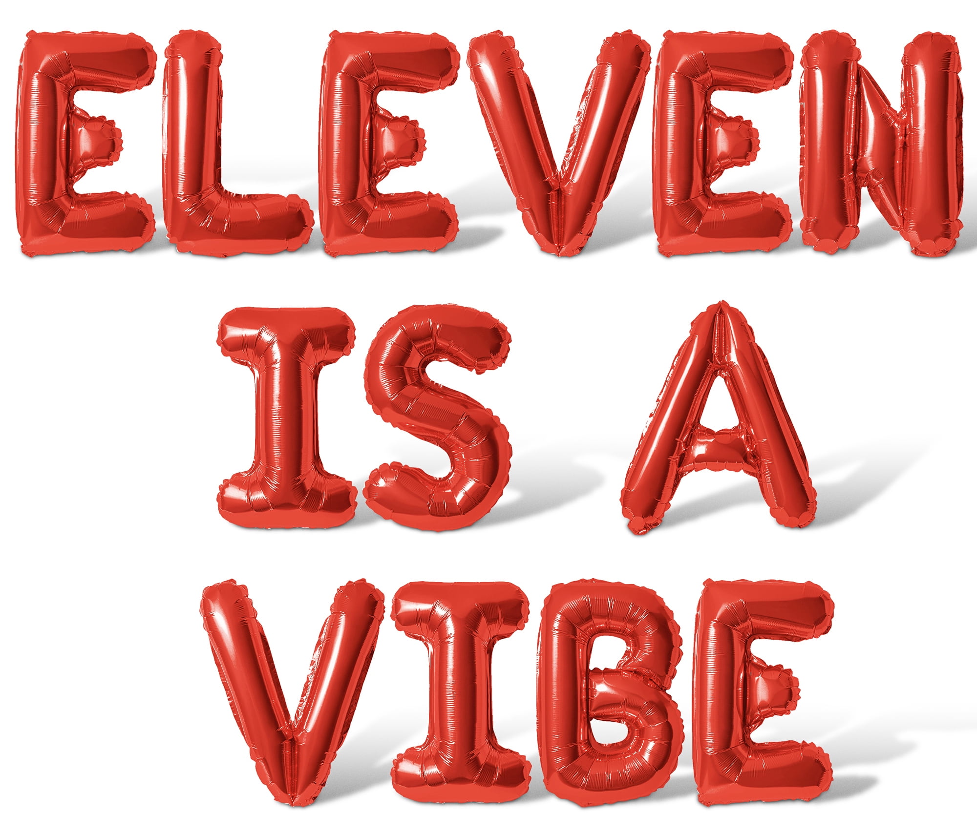 Letter Balloons - ELEVEN IS A VIBE 16" Inch Alphabet Letters Foil Mylar ...