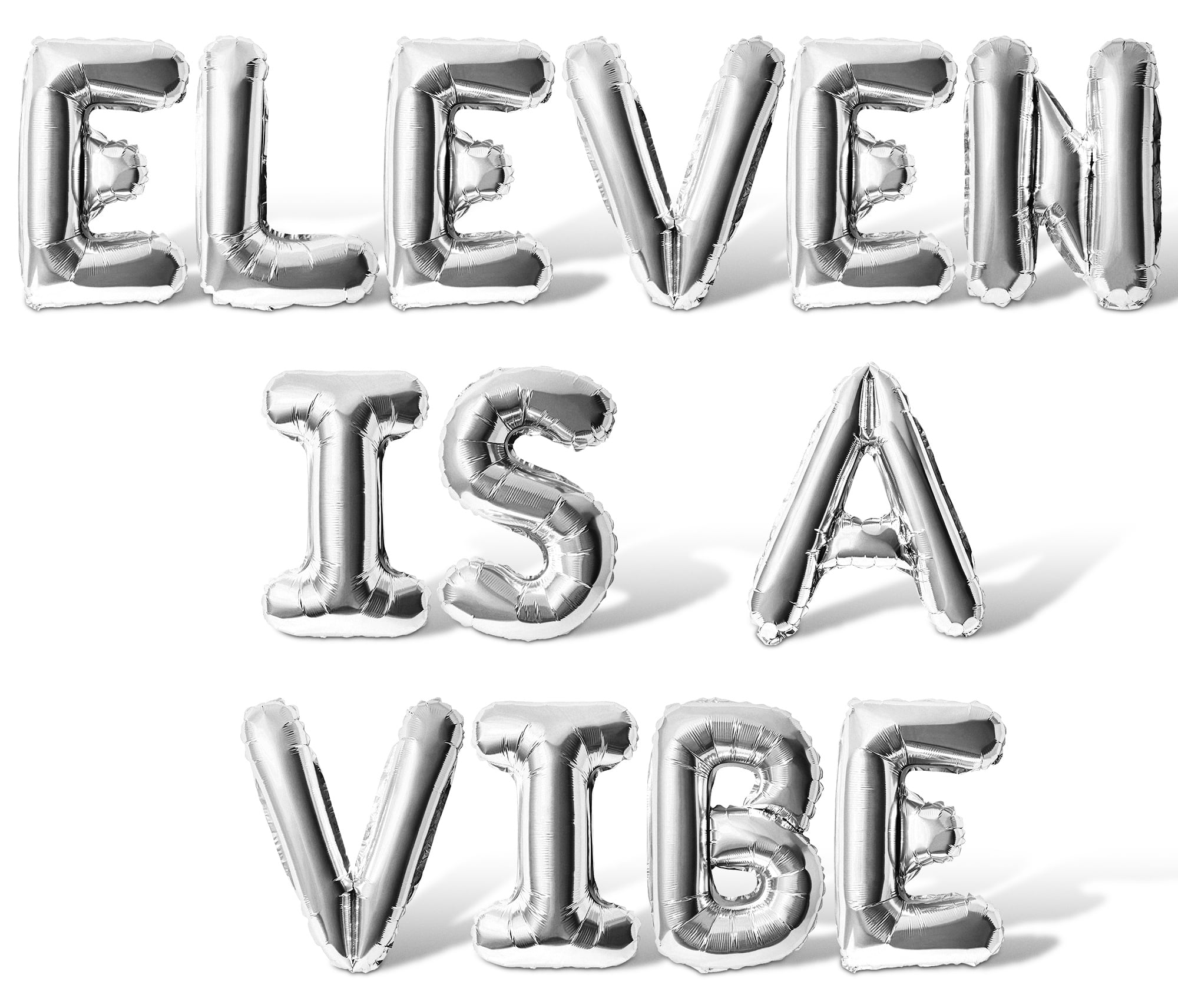 Letter Balloons - ELEVEN IS A VIBE 16" Inch Alphabet Letters Foil Mylar ...