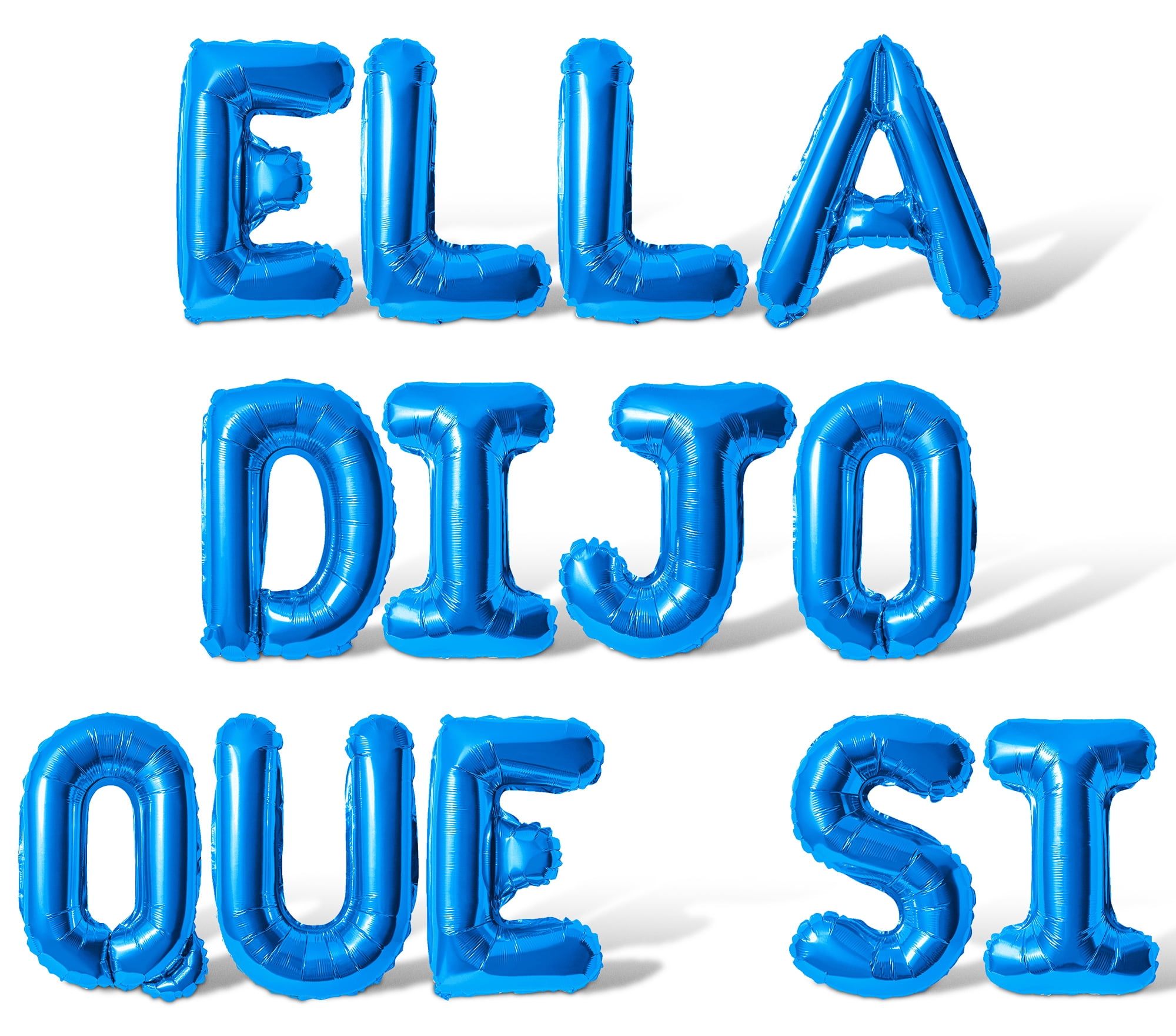 Letter Balloons - ELLA DIJO QUE SI 16" Inch Alphabet Letters Foil Mylar ...