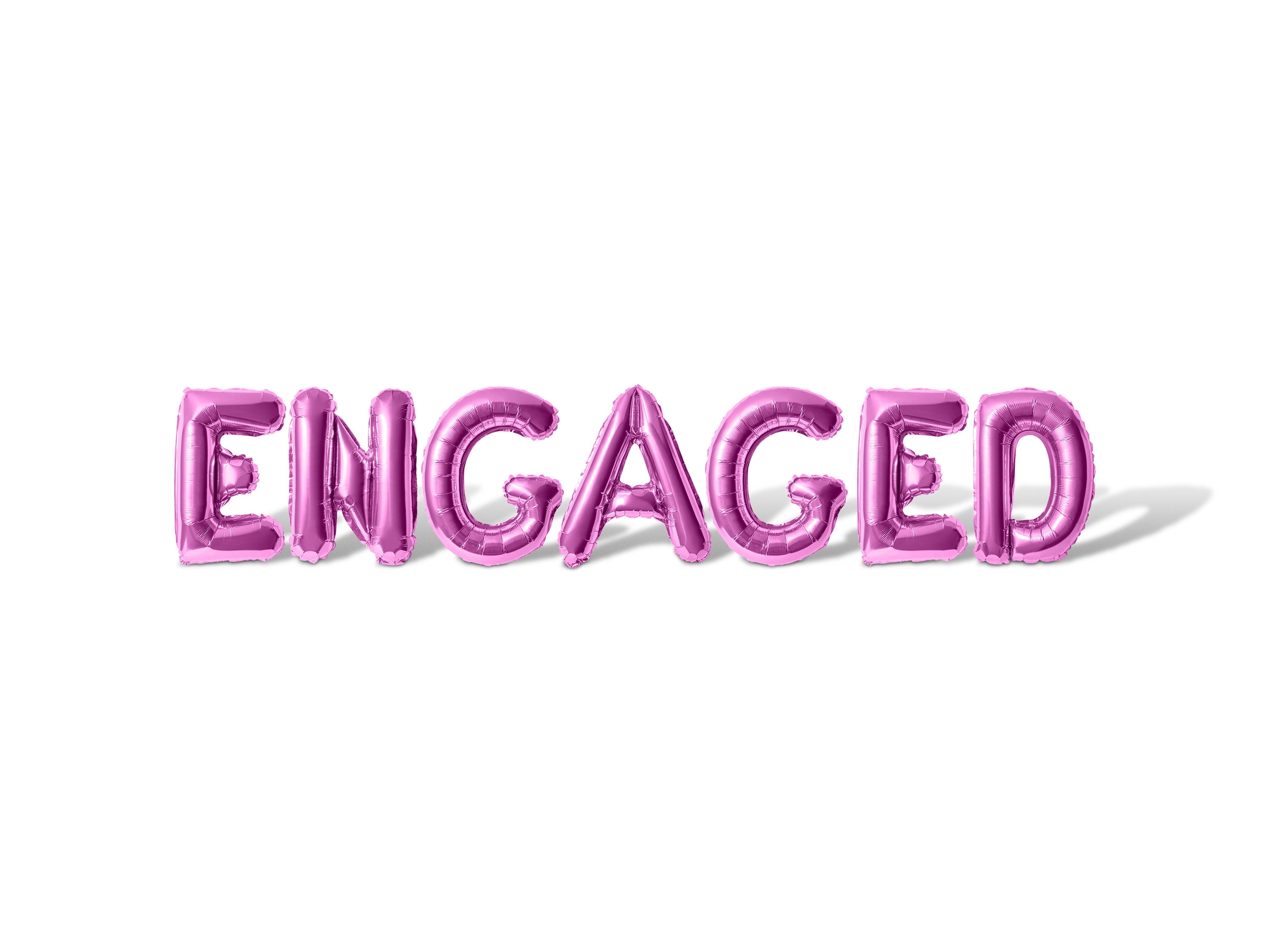 Letter Balloons - ENGAGED 16" Inch Alphabet Letters Foil Mylar Balloon ...