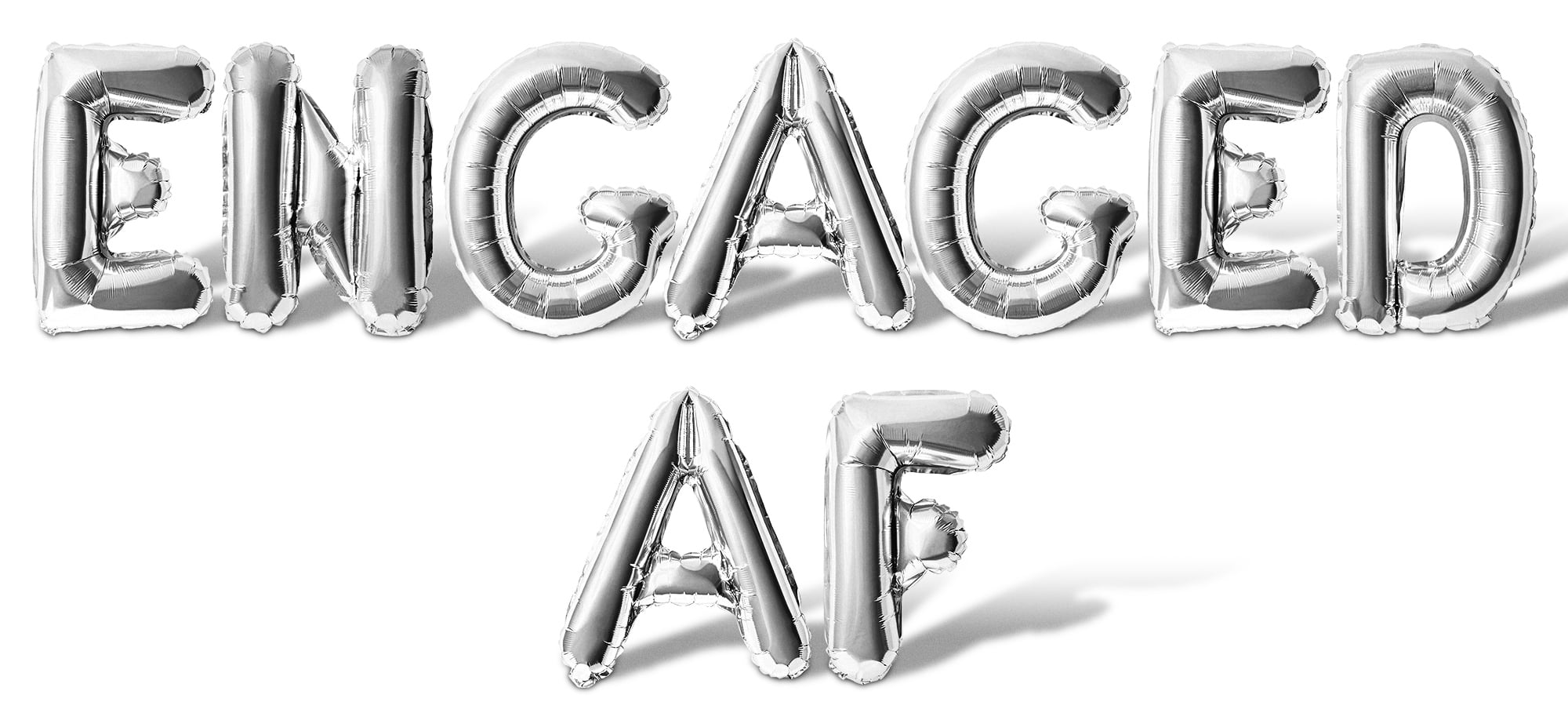 Letter Balloons -ENGAGED AF 16" Inch Alphabet Letters Foil Mylar ...