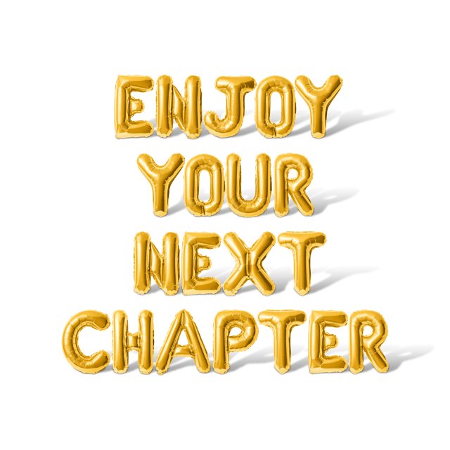 Letter Balloons - ENJOY YOUR NEXT CHAPTER 16" Inch Alphabet Letters ...