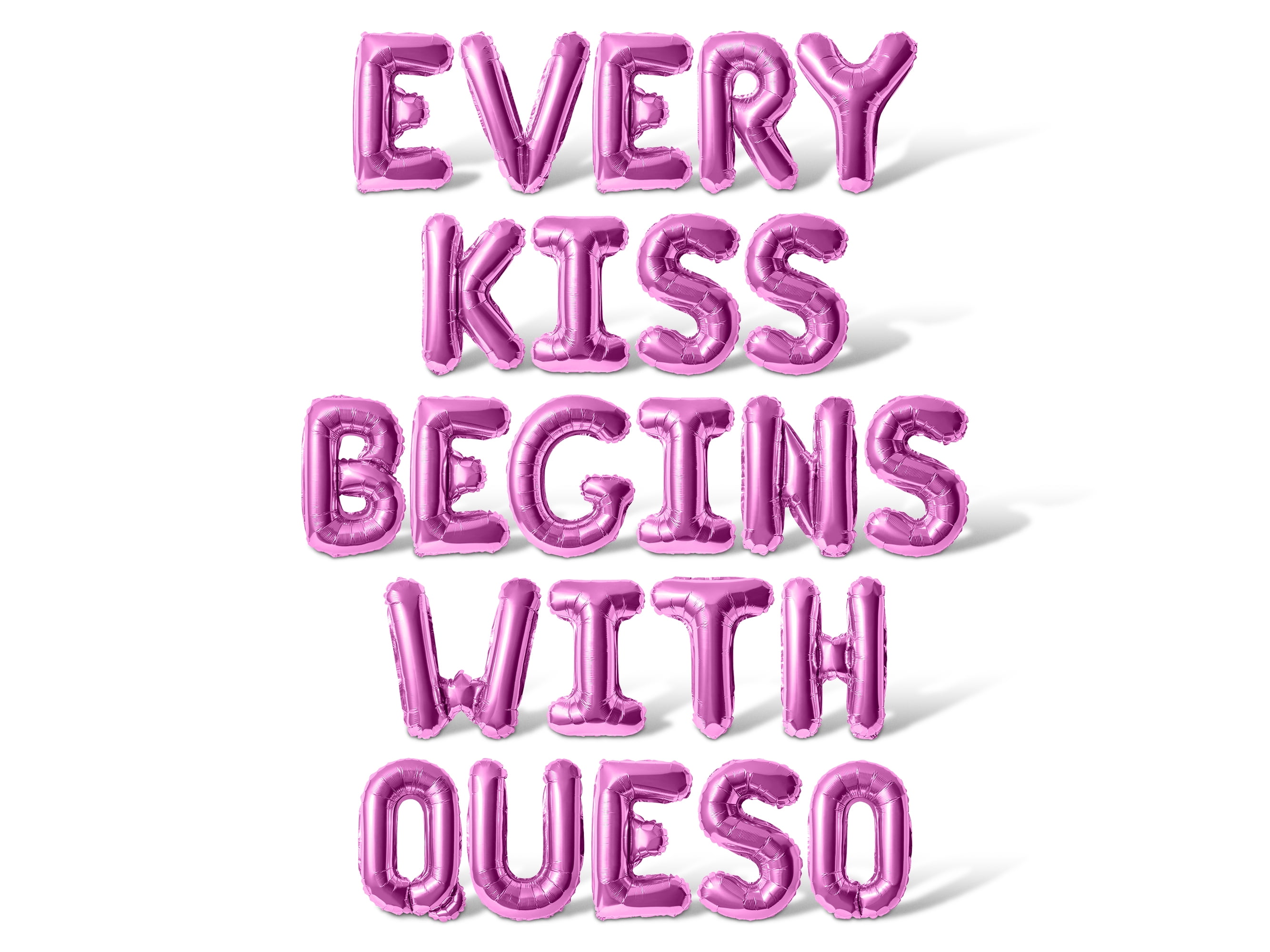 Letter Balloons - EVERY KISS BEGINS WITH QUESO 16" Inch Alphabet ...