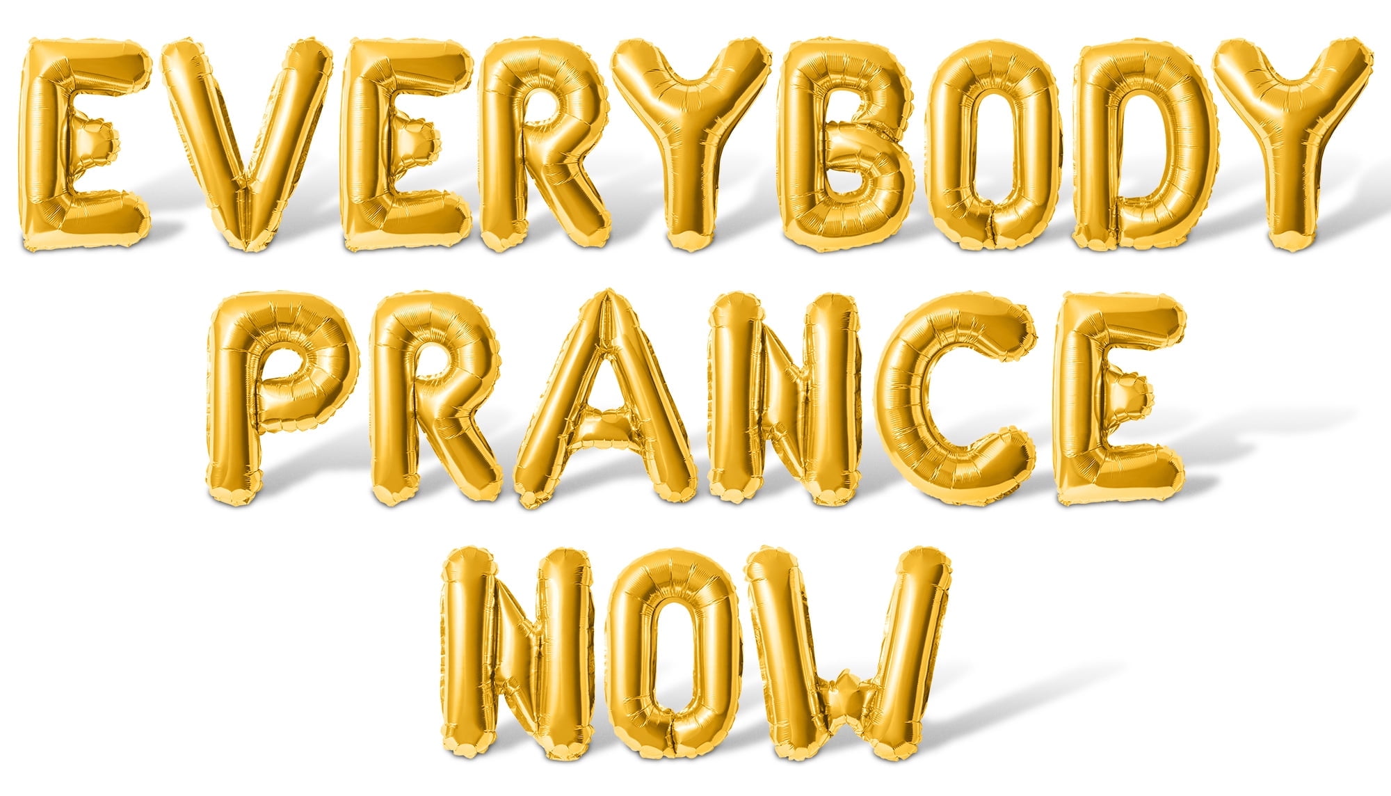 Letter Balloons - EVERYBODY PRANCE NOW 16" Inch Alphabet Letters Foil ...