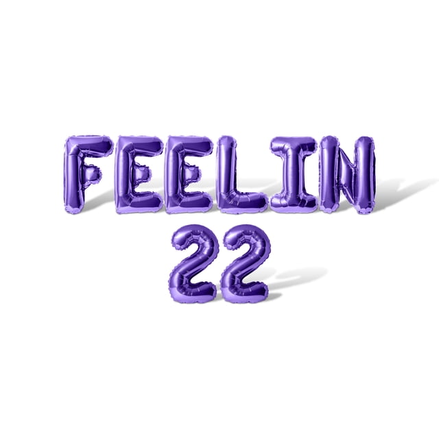 Letter Balloons - FEELIN 22 16" Inch Alphabet Letters Foil Mylar ...