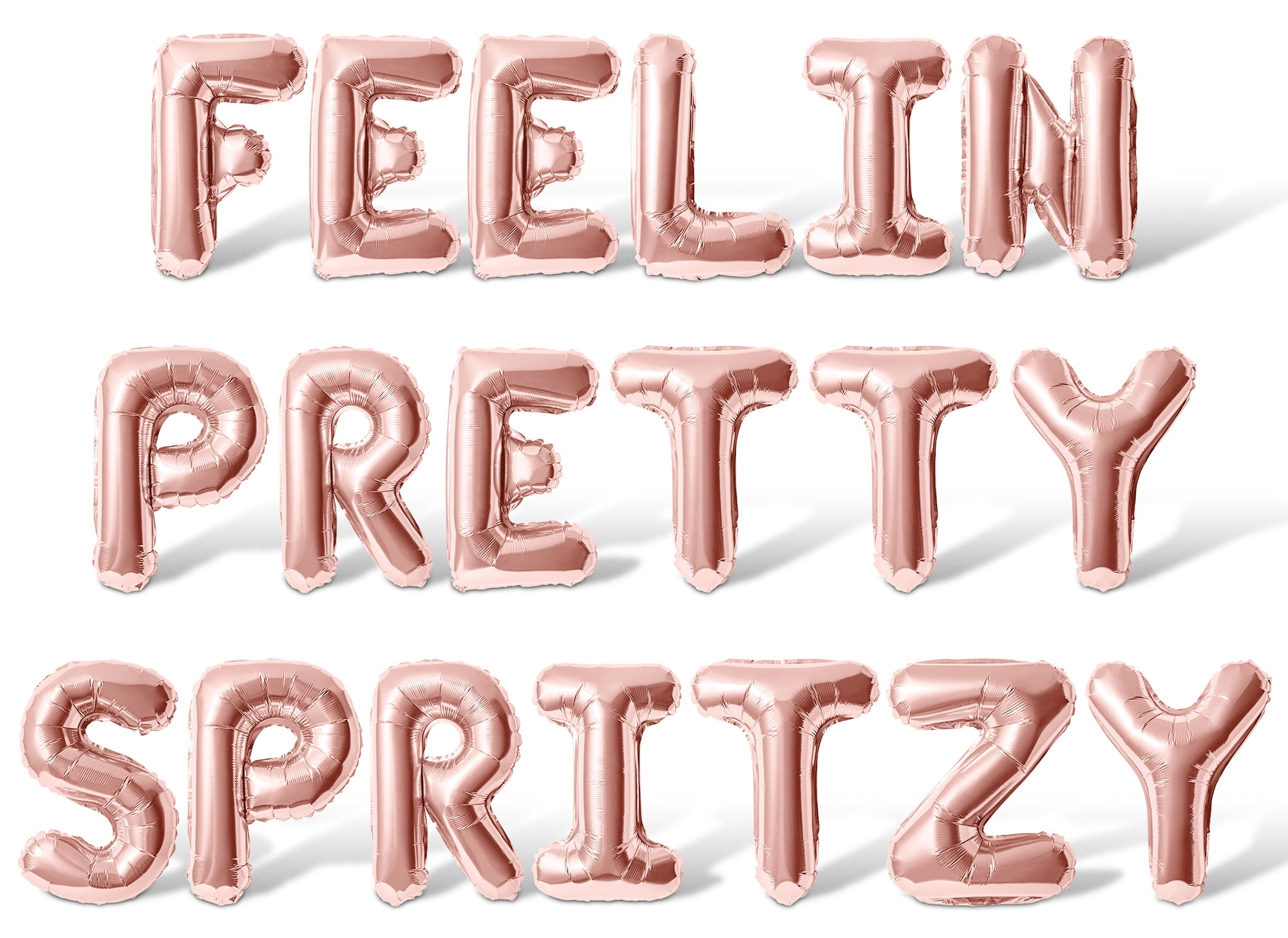 Letter Balloons - FEELIN PRETTY SPRITZY 16" Inch Alphabet Letters Foil ...