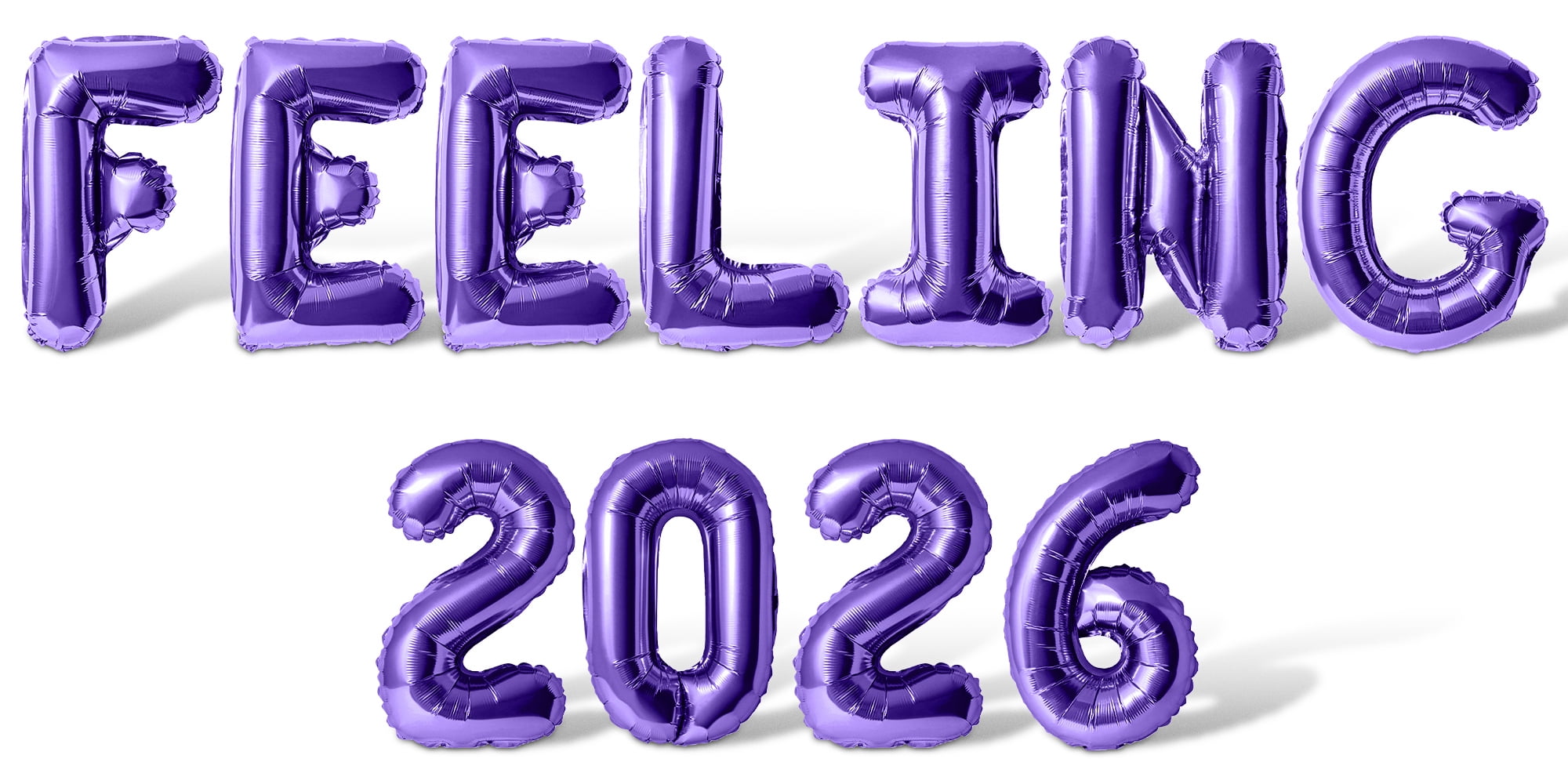 Letter Balloons - FEELING 2026 16" Inch Alphabet Letters Foil Mylar ...