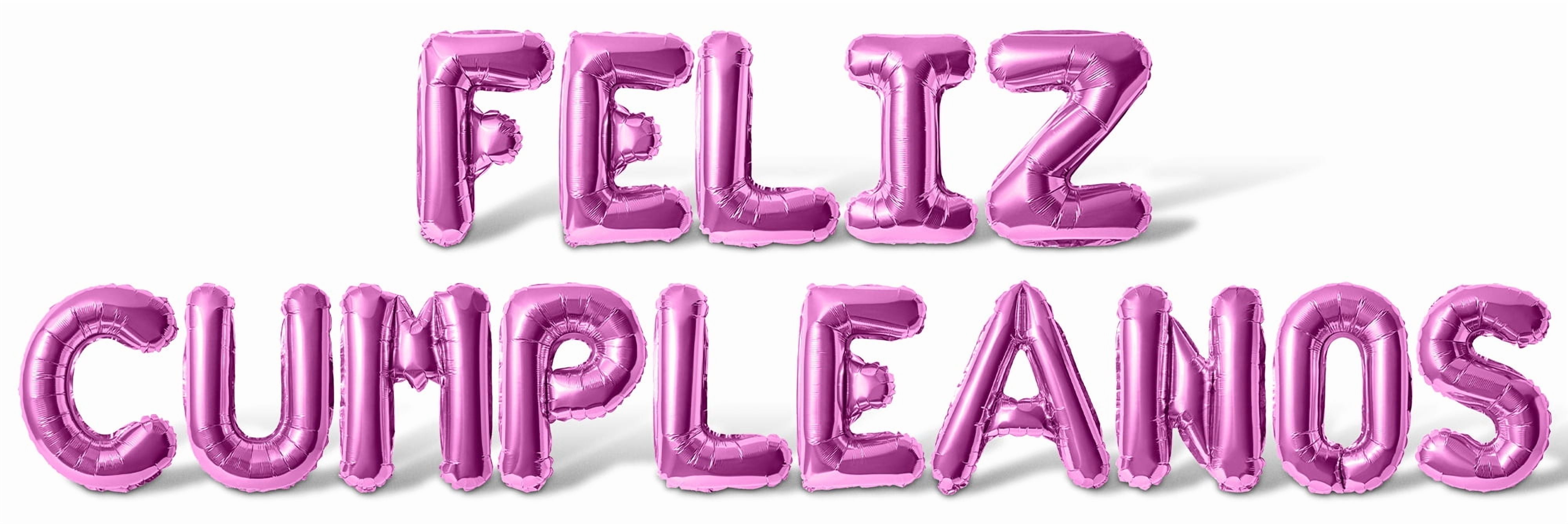Letter Balloons - FELIZ CUMPLEANOS 16" Inch Alphabet Letters Foil Mylar ...
