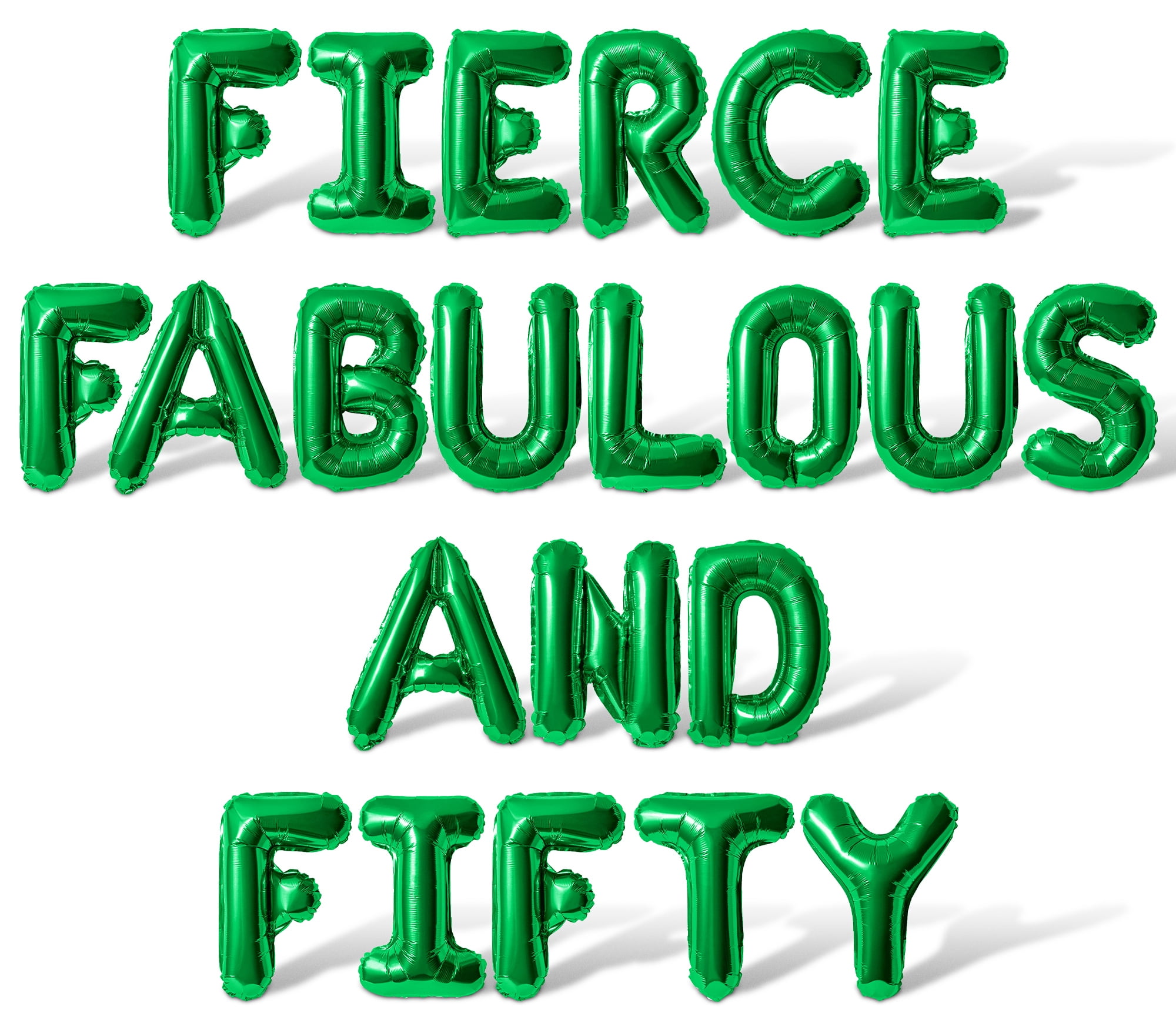 Letter Balloons - FIERCE FABULOUS AND FIFTY 16" Inch Alphabet Letters ...